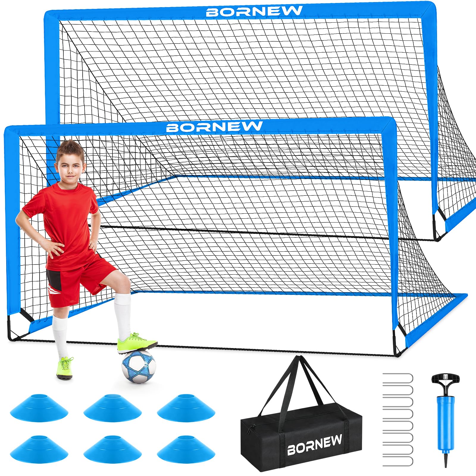 Snapklik.com : BORNEW Kids Soccer Goal For Backyard Set - 2 Toddler ...