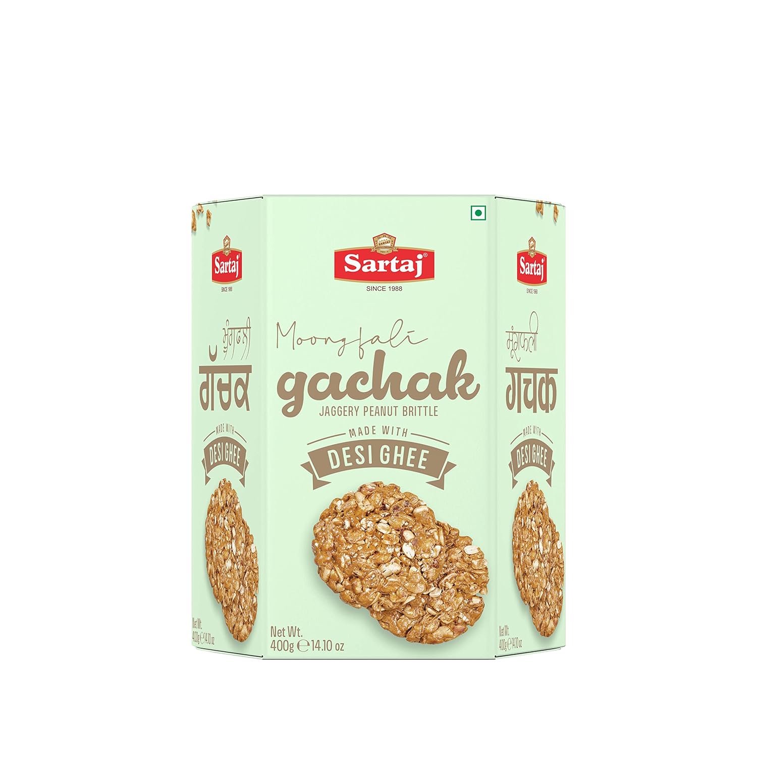 Sartaj Moongfali Gachak with Desi Ghee 400g | Gachak | Indian Sweet ...