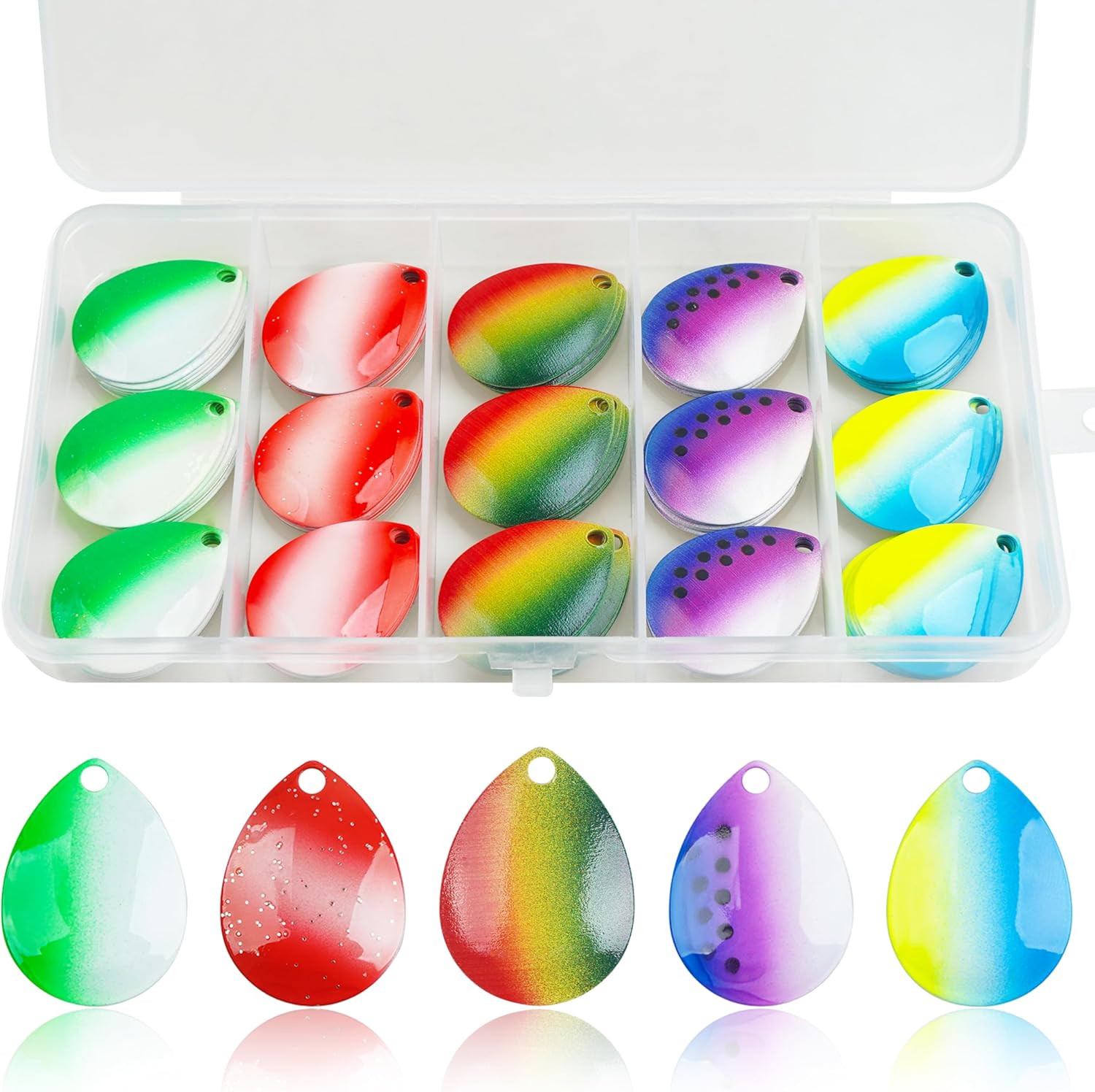 Amazon.com : Colorado Spinner Blades Fishing Lure Making Kit,45pcs DIY ...