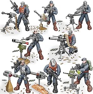 Amazon.com: TRisar 8 Pieces Special Forces Mini Military Action Figures with Weapons and ...