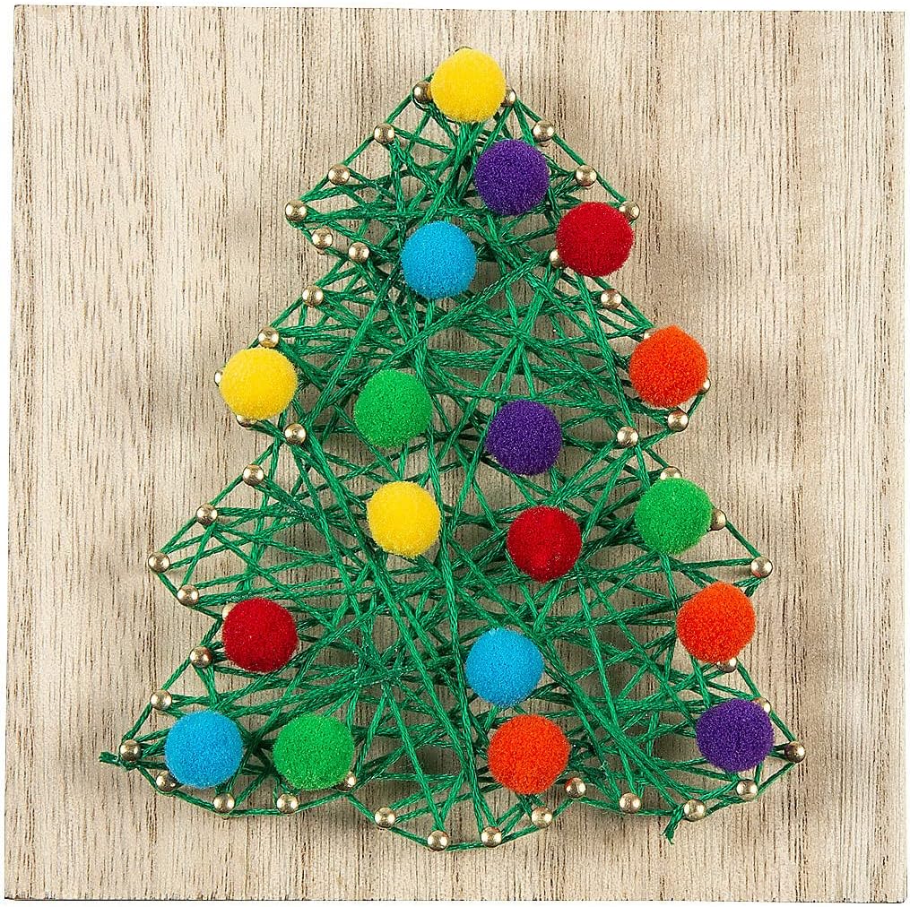 Amazon.com: Christmas Tree Pom-Pom String Art Kit : Home & Kitchen