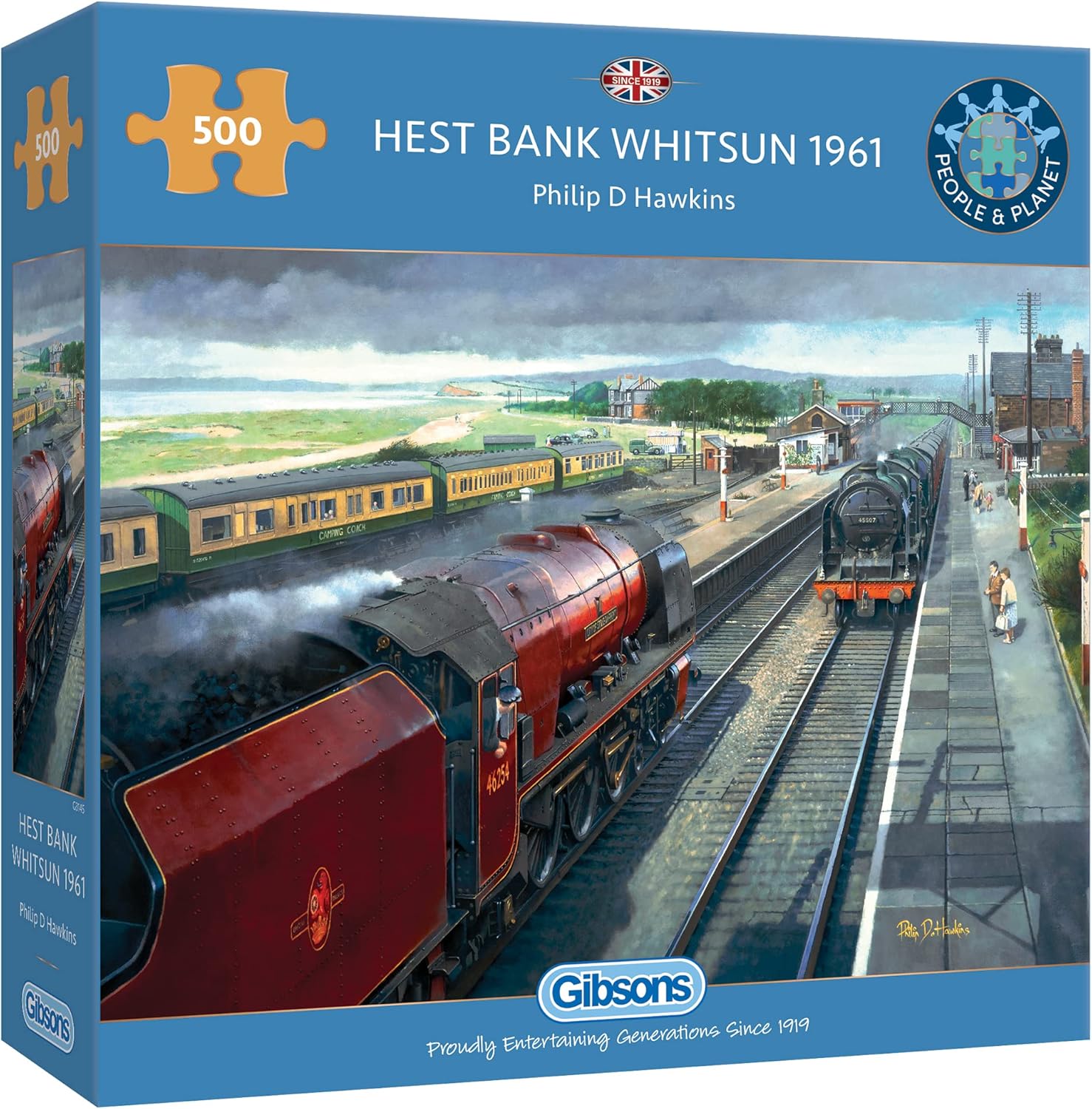 Amazon.com: Puzzle by Gibsons - Puzzle: 500 Hest Bank Whitsun 1961 ...
