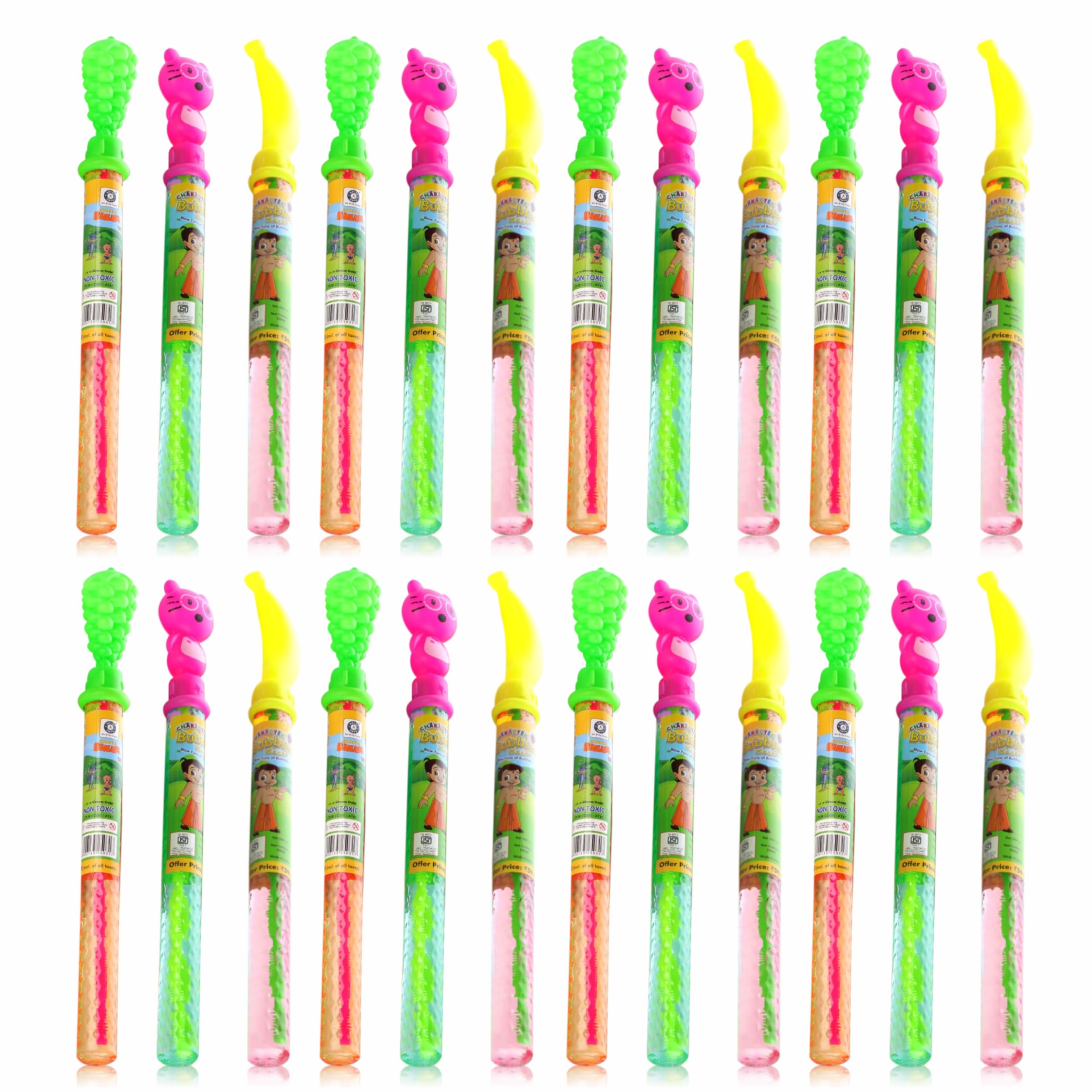 Buy Aditi Toys Character Bubble Wands, Pack of 24 Bubble Sticks for ...