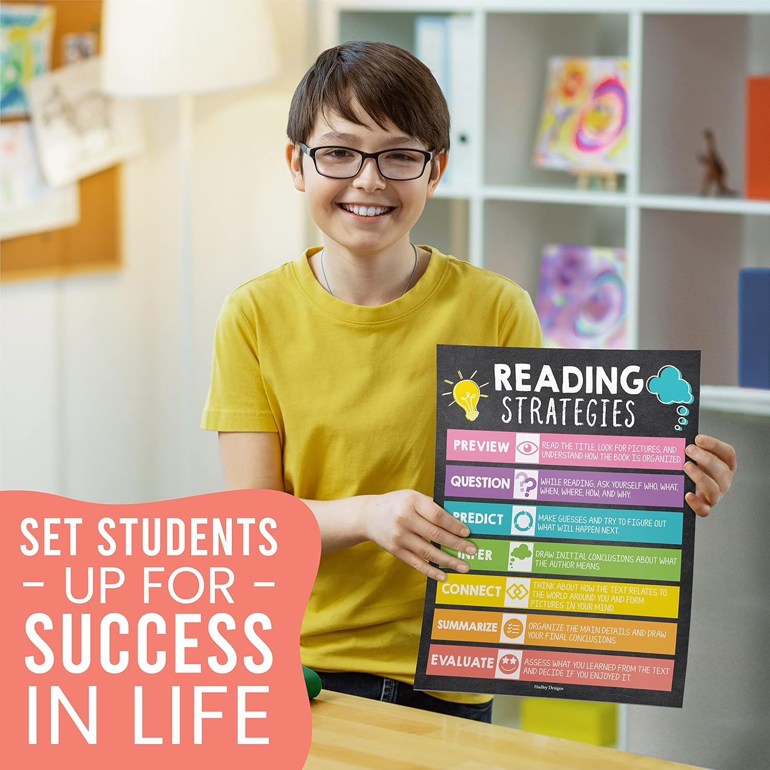 Buy 6 Colorful Reading Posters For Classroom Library Decorations For ...