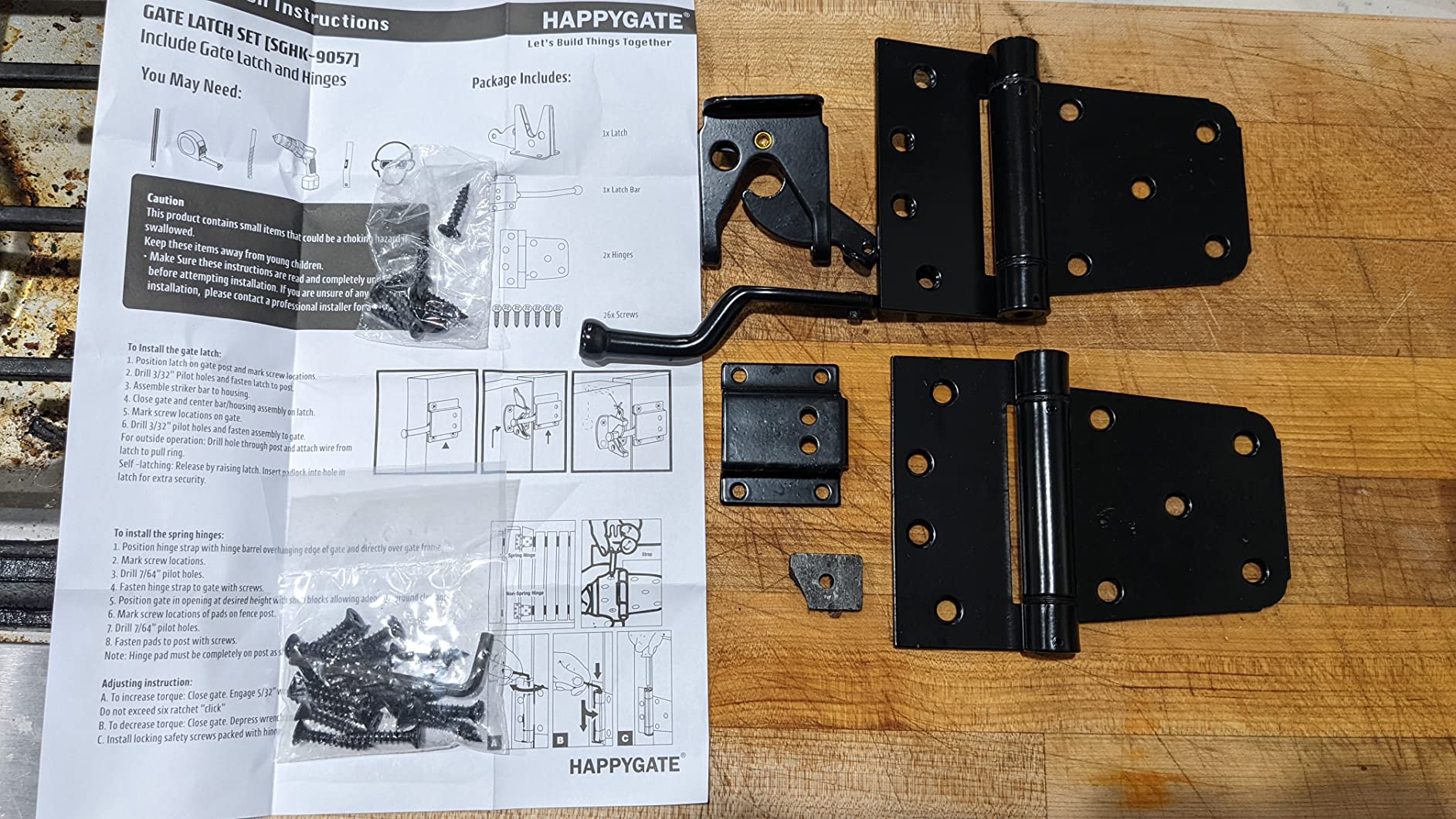 $5/mo - Finance Self-Closing Heavy Duty Gate Hardware Kit 1 Pack Self ...