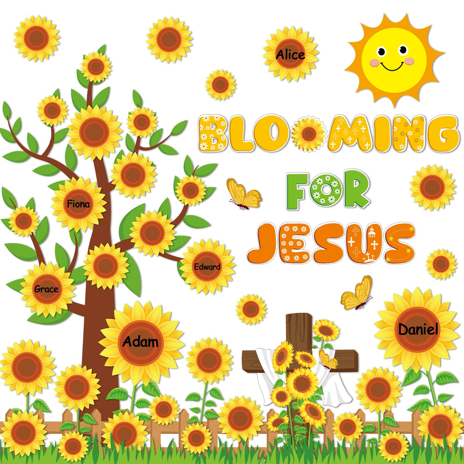 Snapklik.com : Gisgfim Sunflower Bulletin Board Decoration Set Summer ...