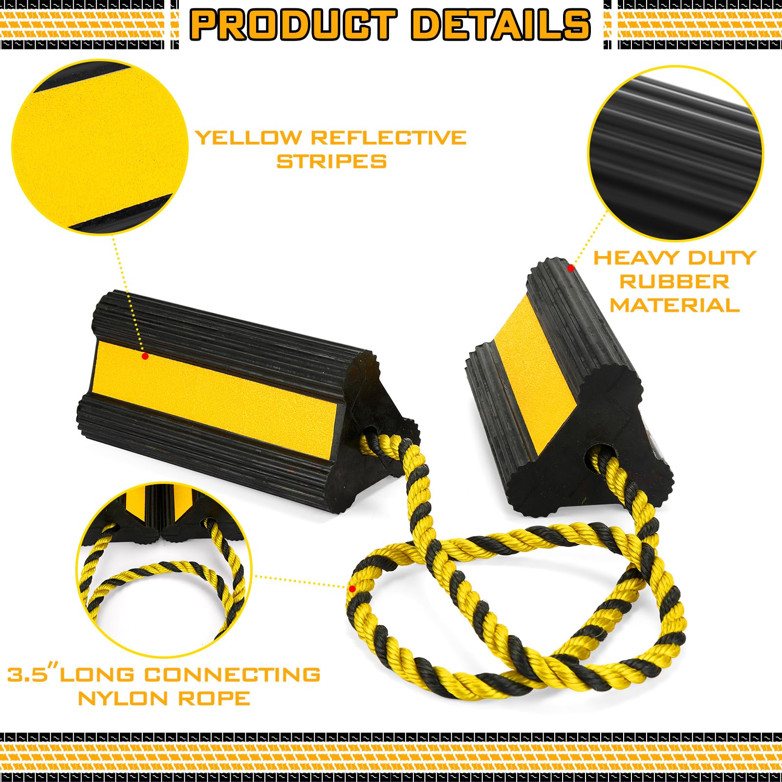 Snapklik.com : Datanly 2 Pair Heavy Duty Wheel Chocks For RV Trailer ...