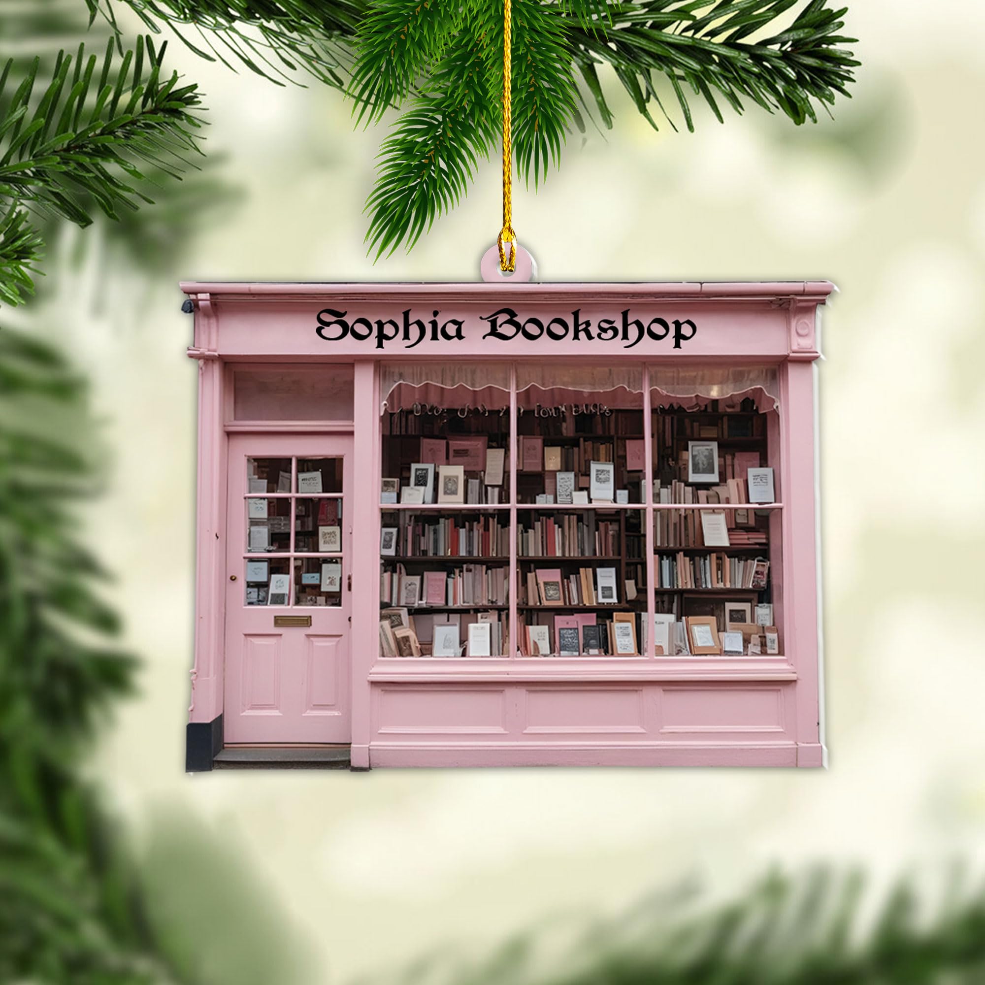Amazon.com: MAPrints Personalized Christmas Bookstore Ornament ...