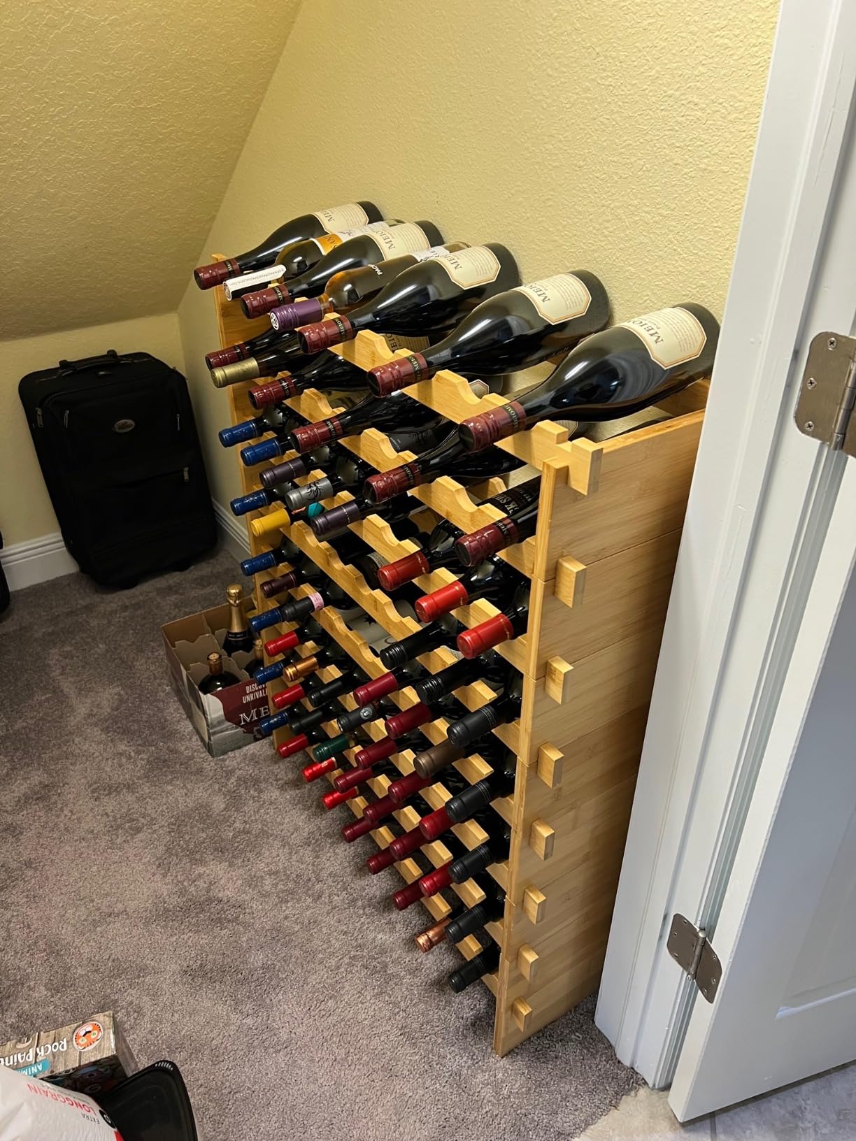 $8/mo - Finance VEVOR 48 Bottle Stackable Modular Wine Rack, 6-Tier ...