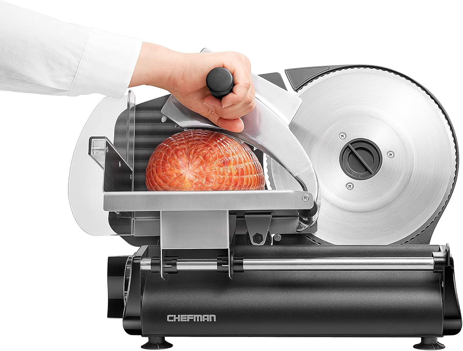 Amazon.com: Chefman Electric Deli & Food Slicer Die-Cast Machine for ...