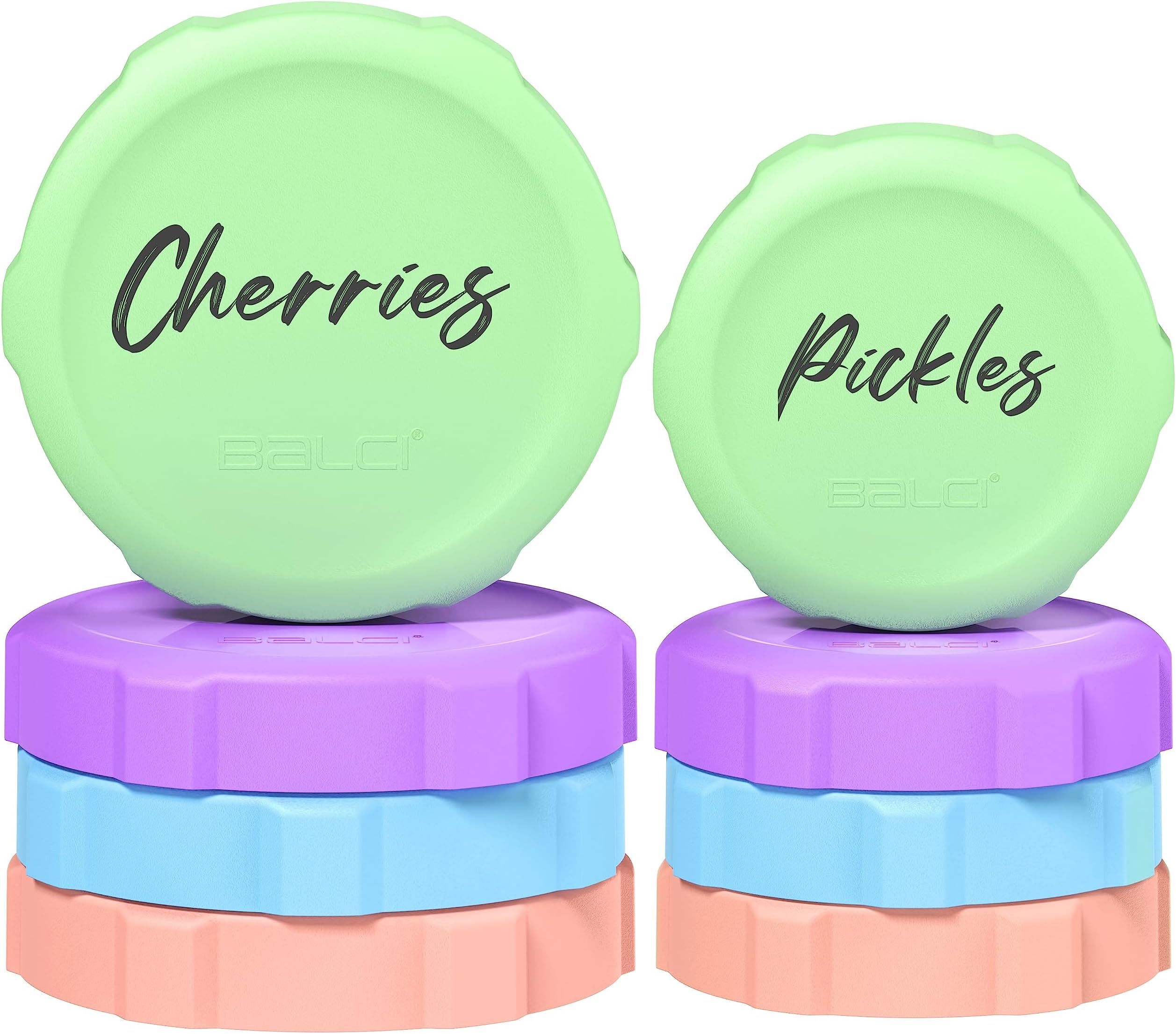 Amazon.com: Wide-Mouth Reusable Plastic Lids for Canning Jars, 8 Count ...