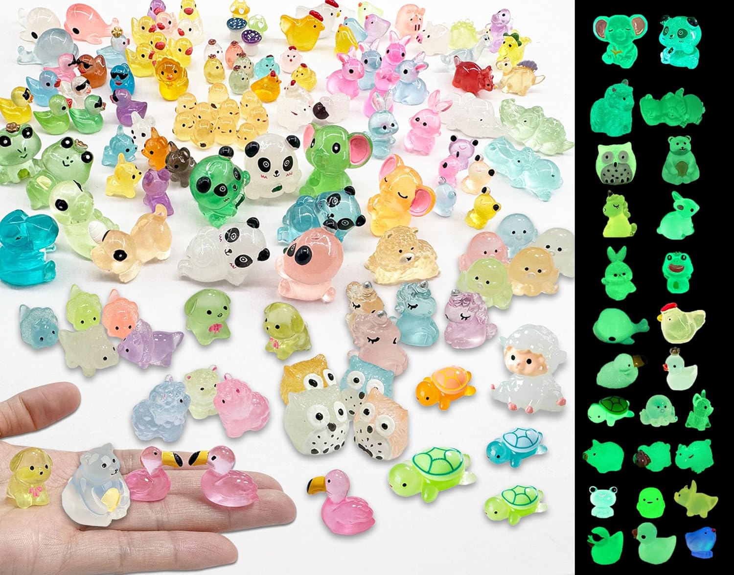 Amazon.com: SparkleFab Tiny Resin Animals to Hide 150 Pcs Mini Resin ...