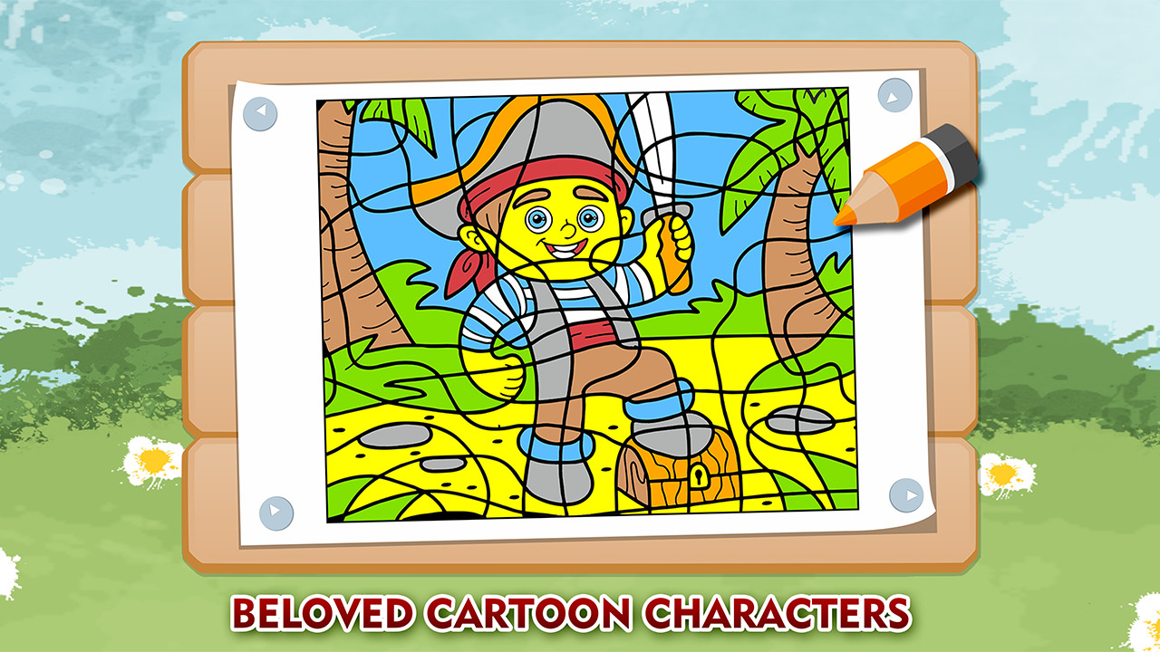 Color by Numbers Cartoon Coloring Nonogram Book Painting App For Boys ...