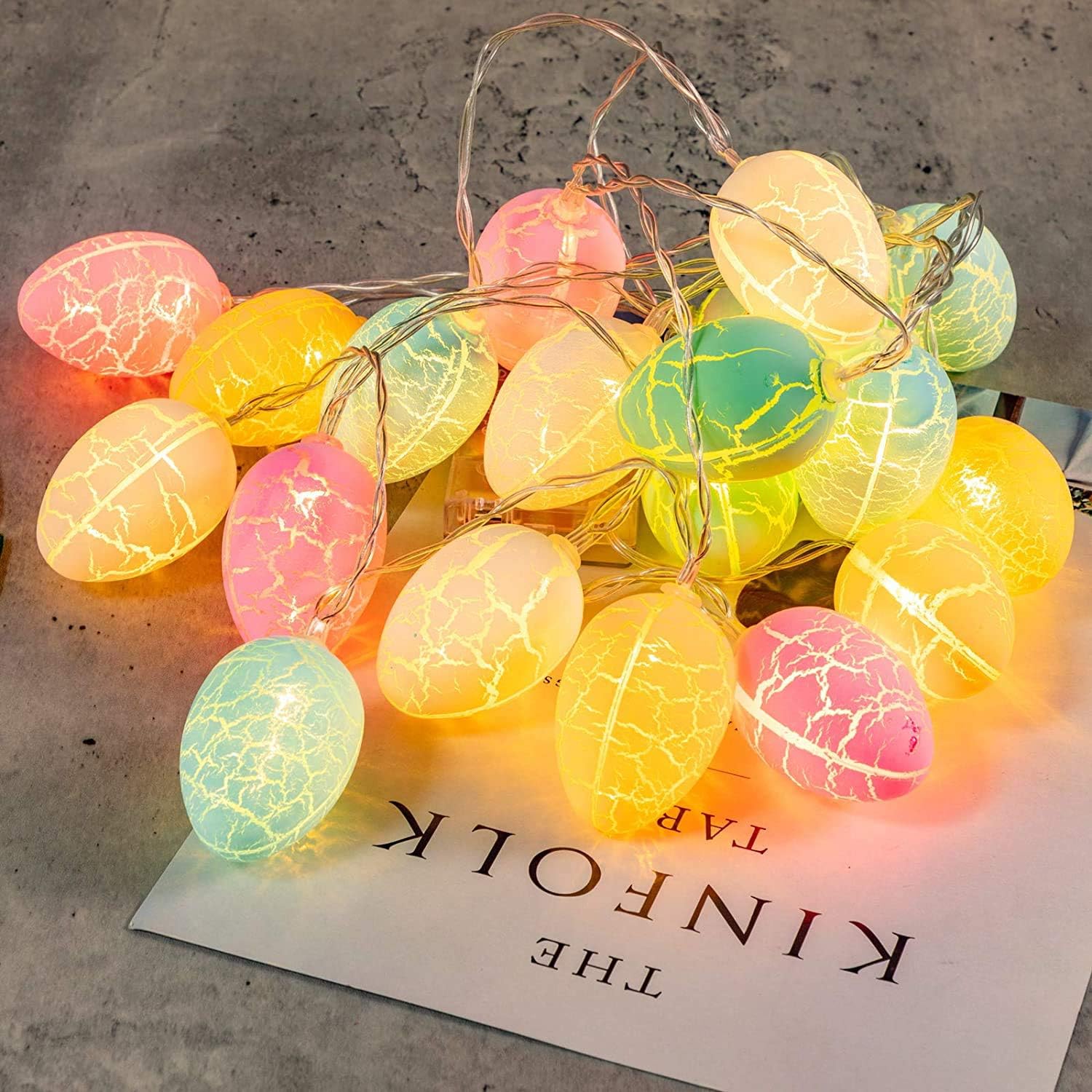 Eambrite Easter Egg Decorations Themed Fairy Lights with 10 Colourful ...