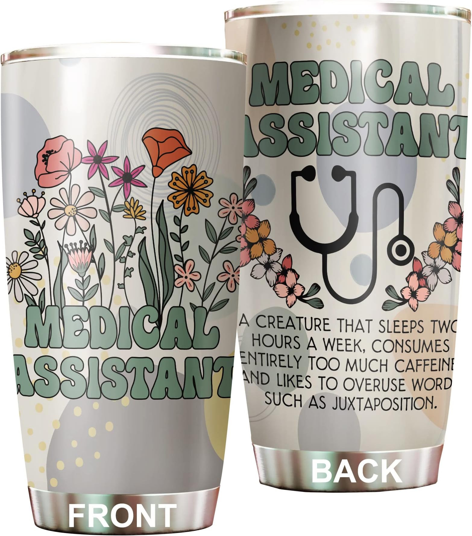 Amazon.com: MEDROC Medical Assistant Tumbler Stainless Steel 20oz ...