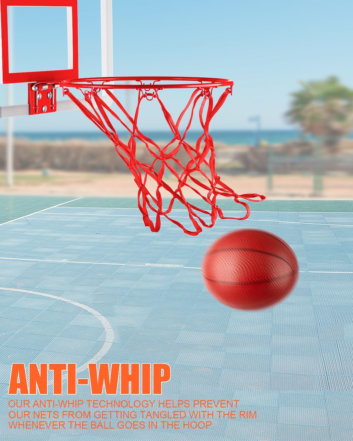 Snapklik.com : XXXYYY Mini Basketball Net Replacement 8 Loop 2 Pack