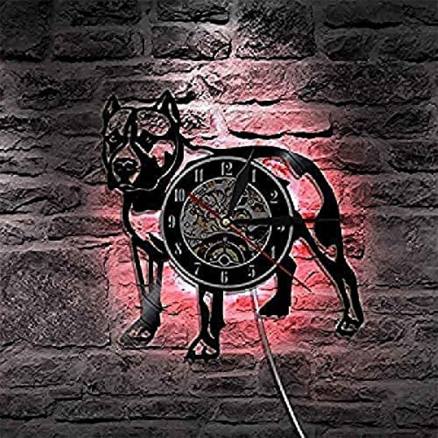 Reloj de pared luminoso de vinilo para perro reloj de pared con ...