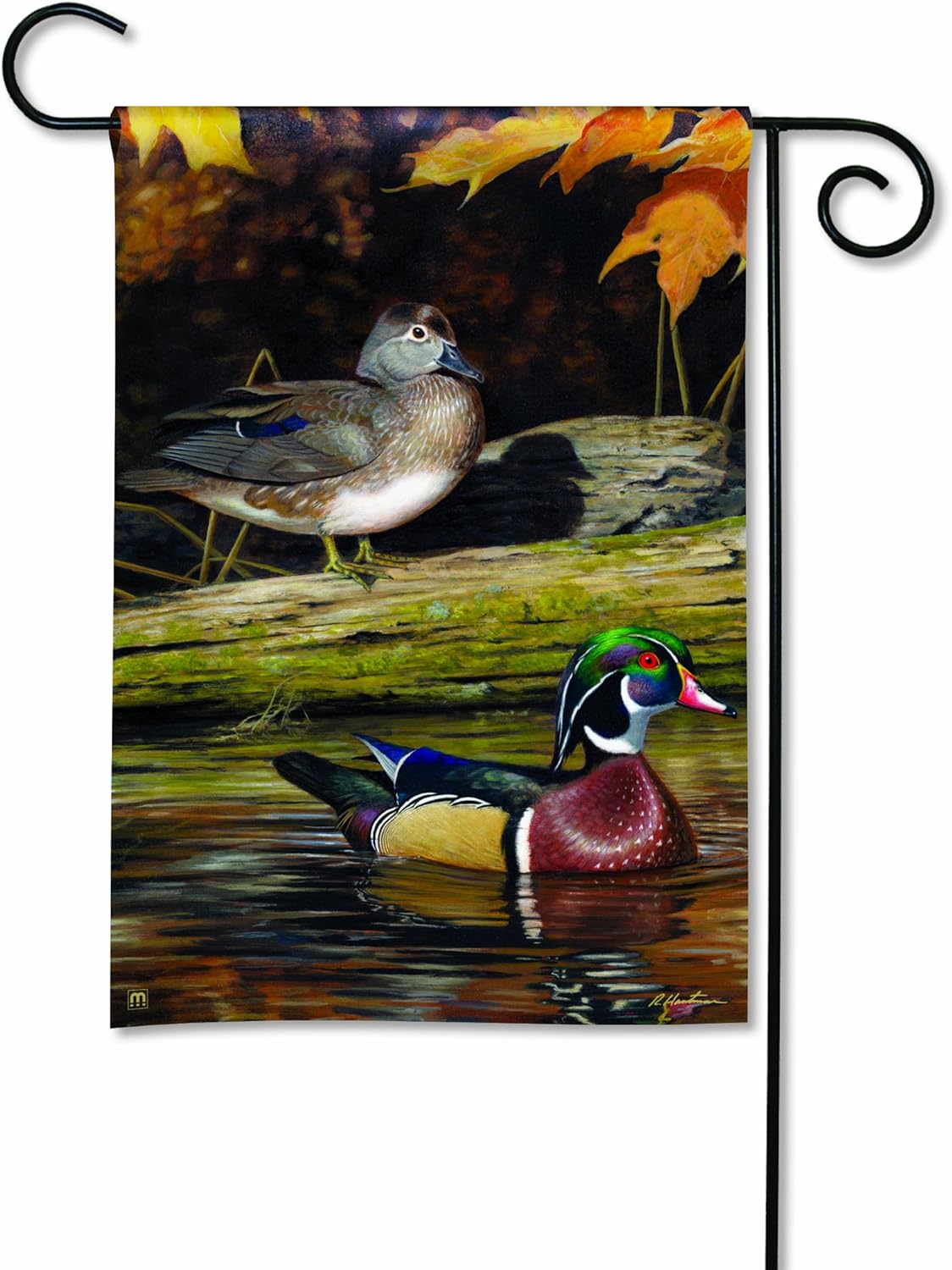 Amazon.com : MagnetWorks MAIL35763 Wood Duck Garden Flag : Outdoor ...