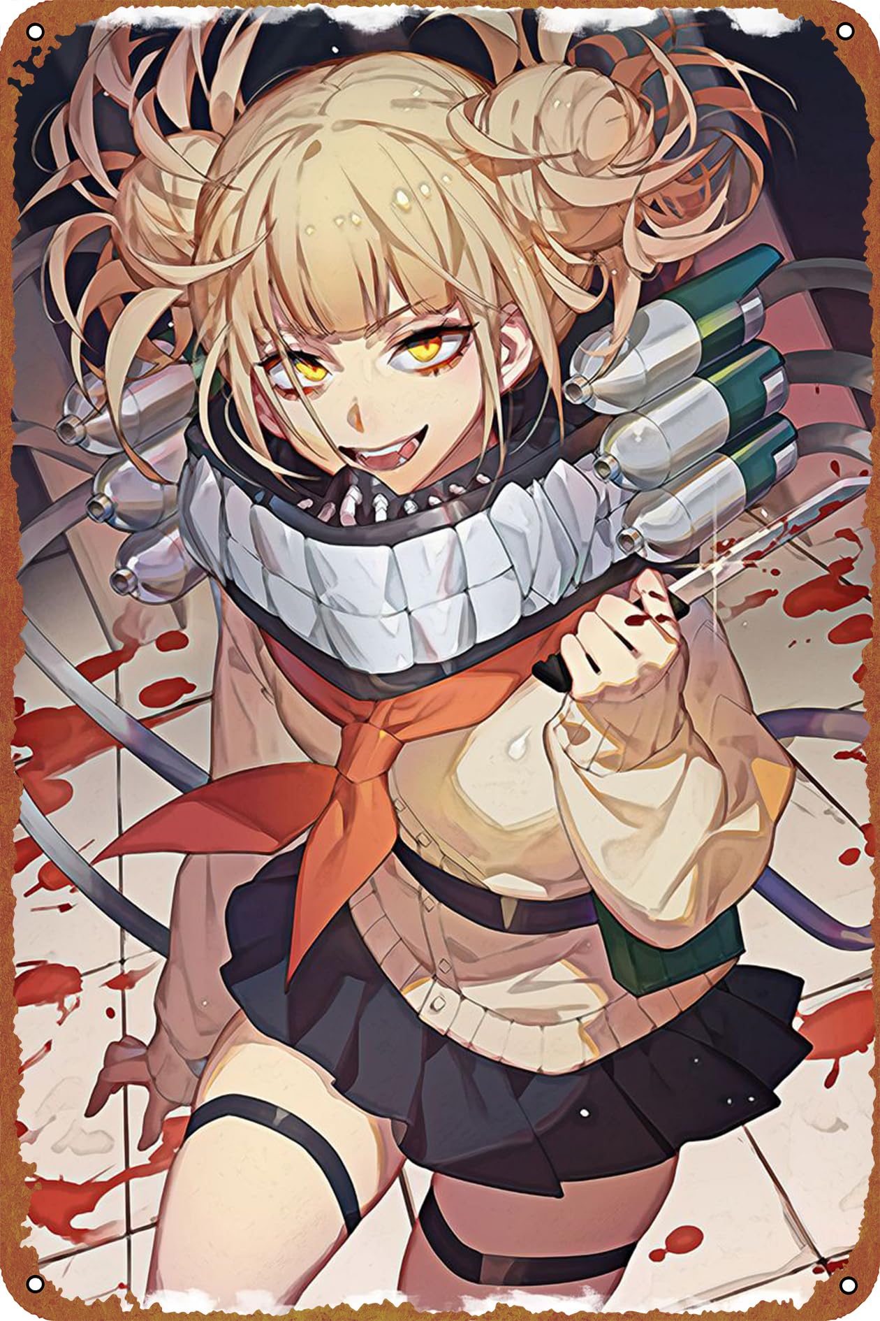 Amazon.com: himiko toga my hero anime Game Poster Metal Sign Tin Metal ...