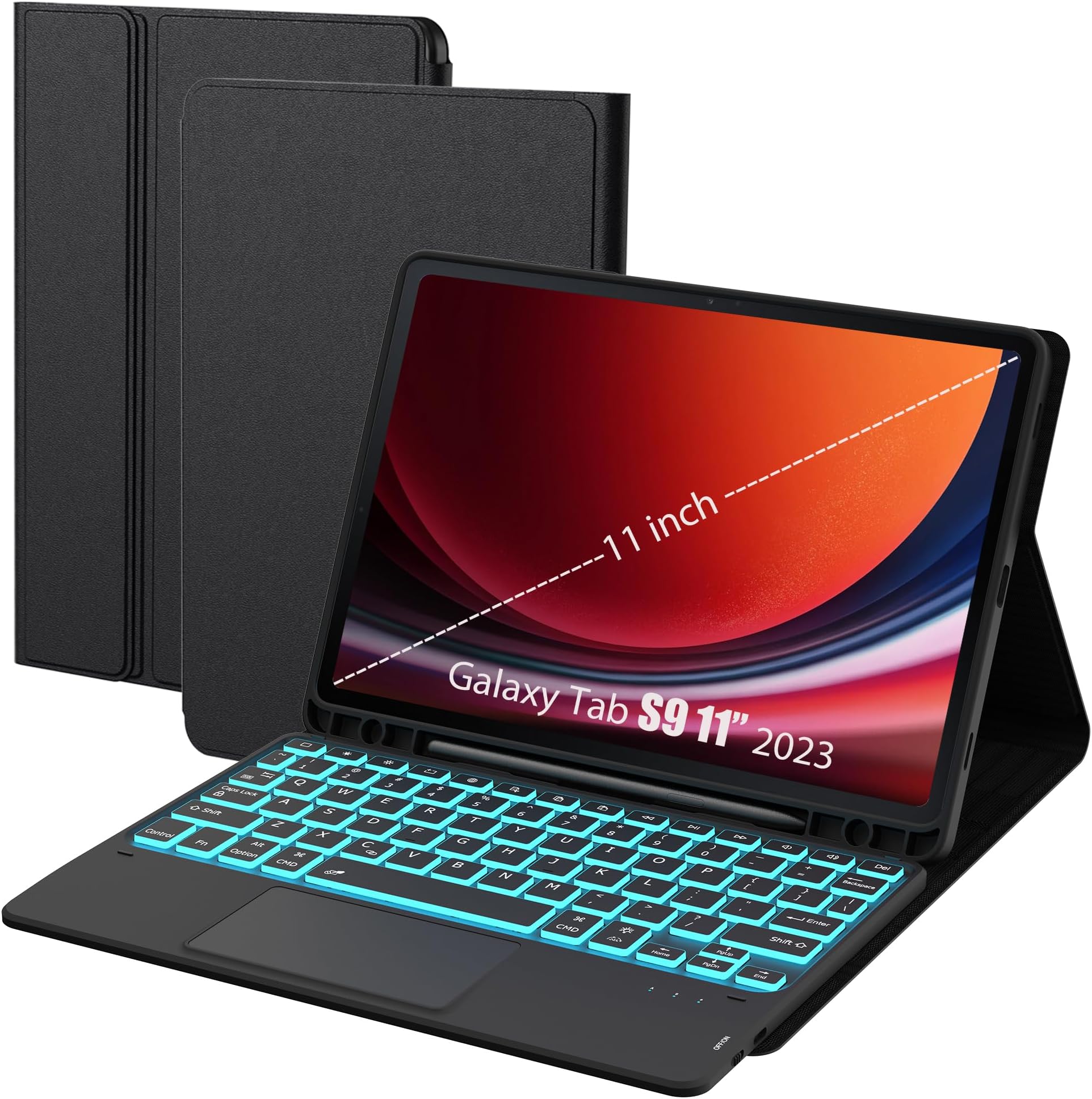 Amazon.com: KVAGO Samsung Galaxy Tab S9 11 Inch Keyboard Case, Galaxy ...