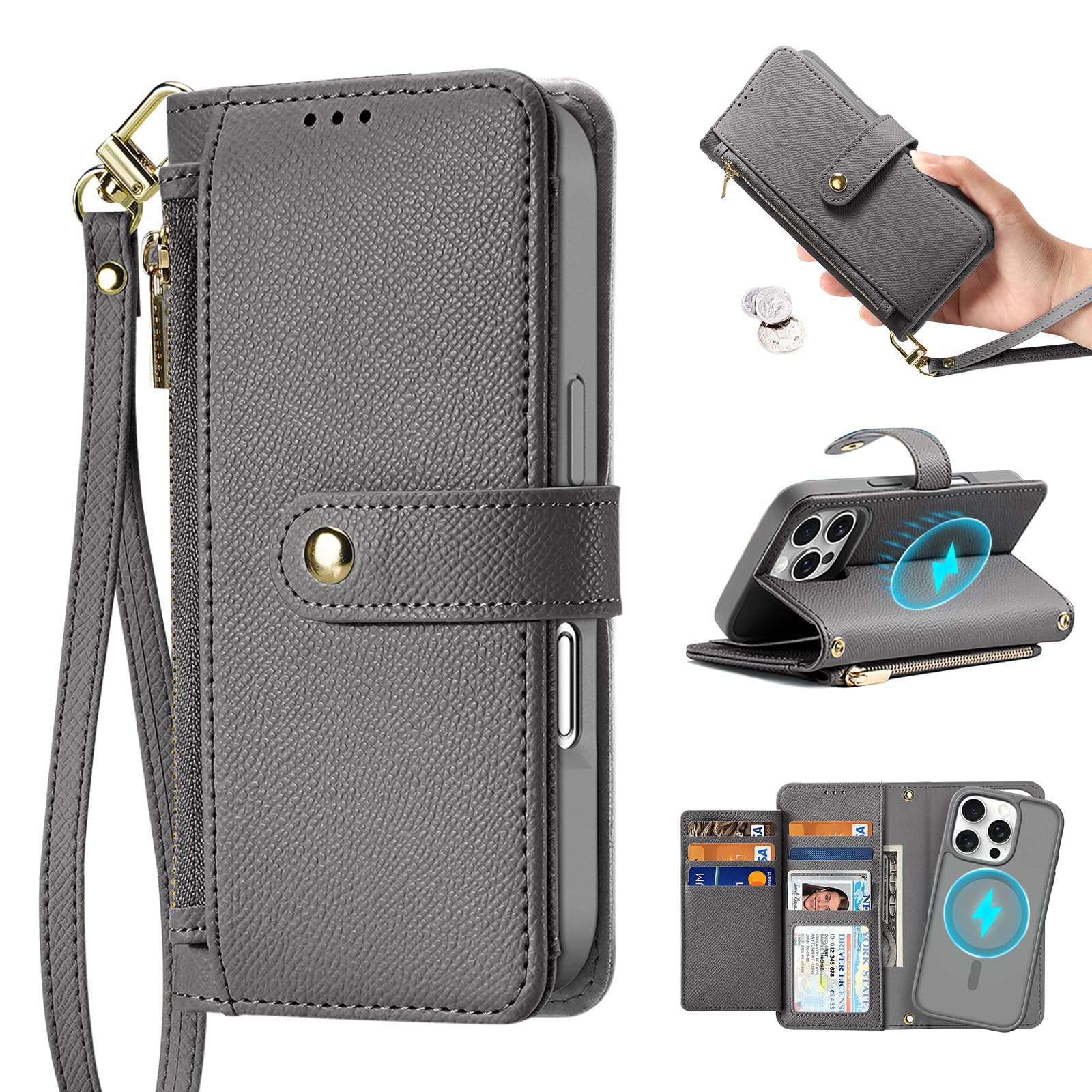 Amazon.com: VALUEAGLE Compatible with iPhone 16 Pro Max Wallet Case ...