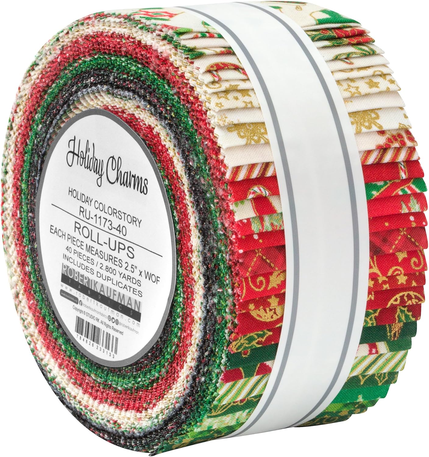 Amazon.com: Holiday Charms Holiday Roll Up 40 2.5-inch Strips Jelly ...
