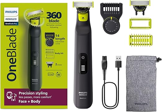 Amazon.com: Philips Norelco OneBlade Pro 360 Face + Body, Electric ...