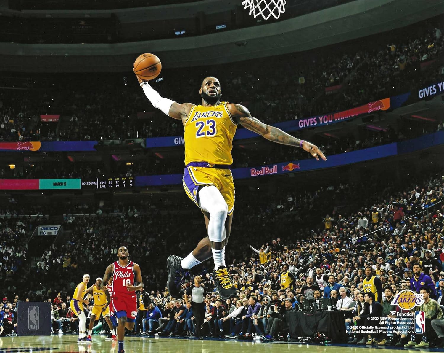 Los Angeles Lakers LeBron James Slam Dunk Photo. 8x10 Photo Picture at ...
