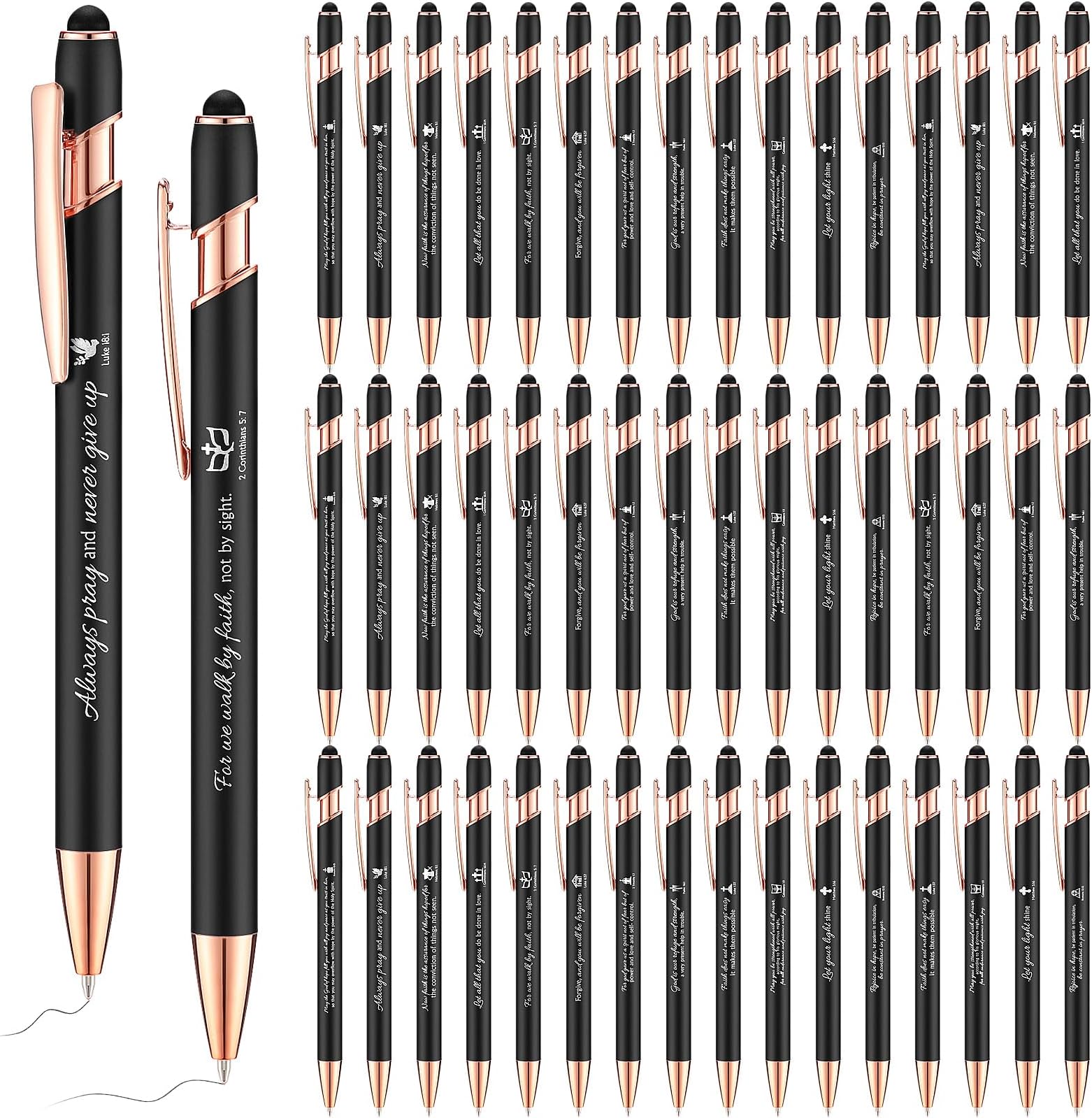 Amazon.com : Chuangdi 48 Pcs Bible Verse Ballpoint Pens Christian Pens ...
