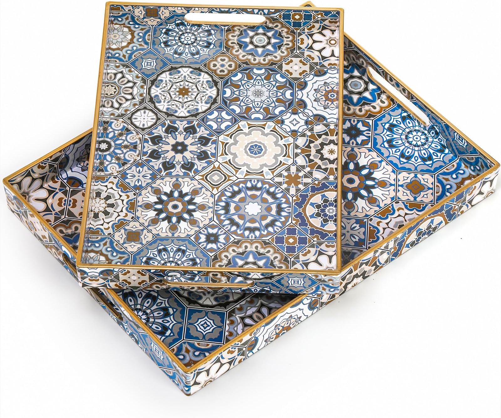 Amazon.com: EDHAS Serving Trays Mango Wood Tray with Handles Serving ...