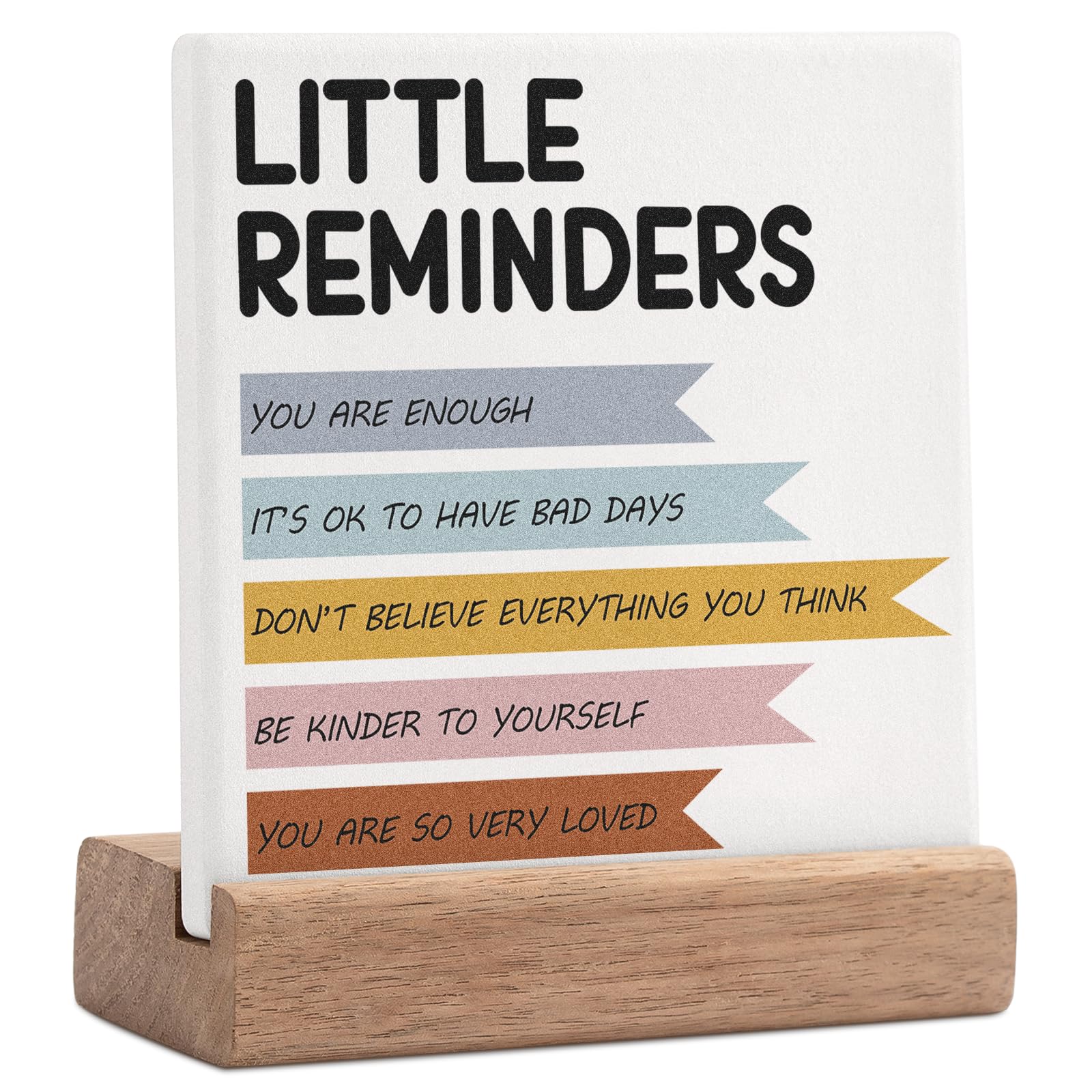 Amazon.com: Little Reminders You Are Enough Desk Decor - Mental Health ...