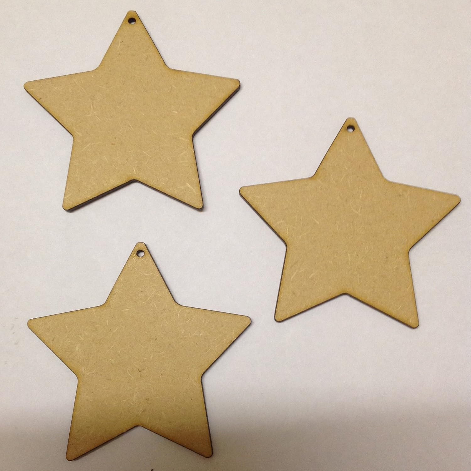 Stars, Large Wooden,15cm, with Hole. 3MM Thick x 10 : Amazon.co.uk ...