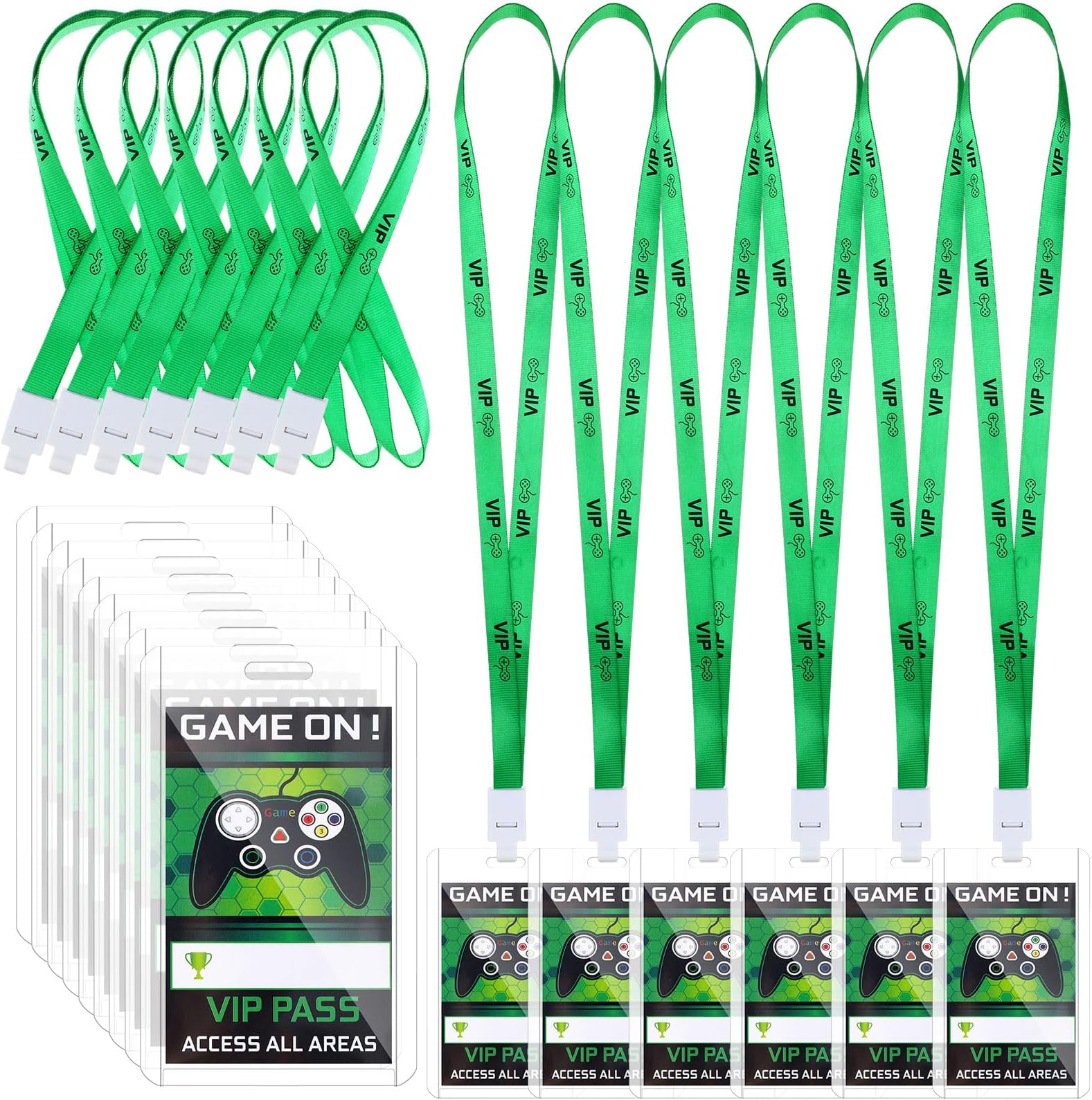 Amazon.com : Tenceur 50 Pcs Video Game Party Favors VIP Lanyards Video ...
