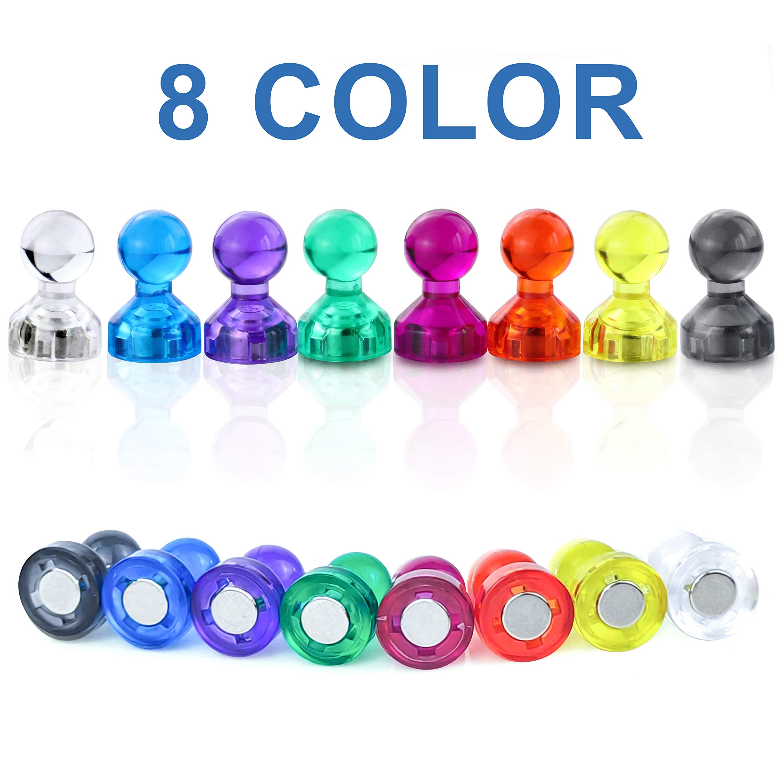 Snapklik.com : Push Pin Magnets, 120 Pack 8 Colors Refrigerator Magnets ...