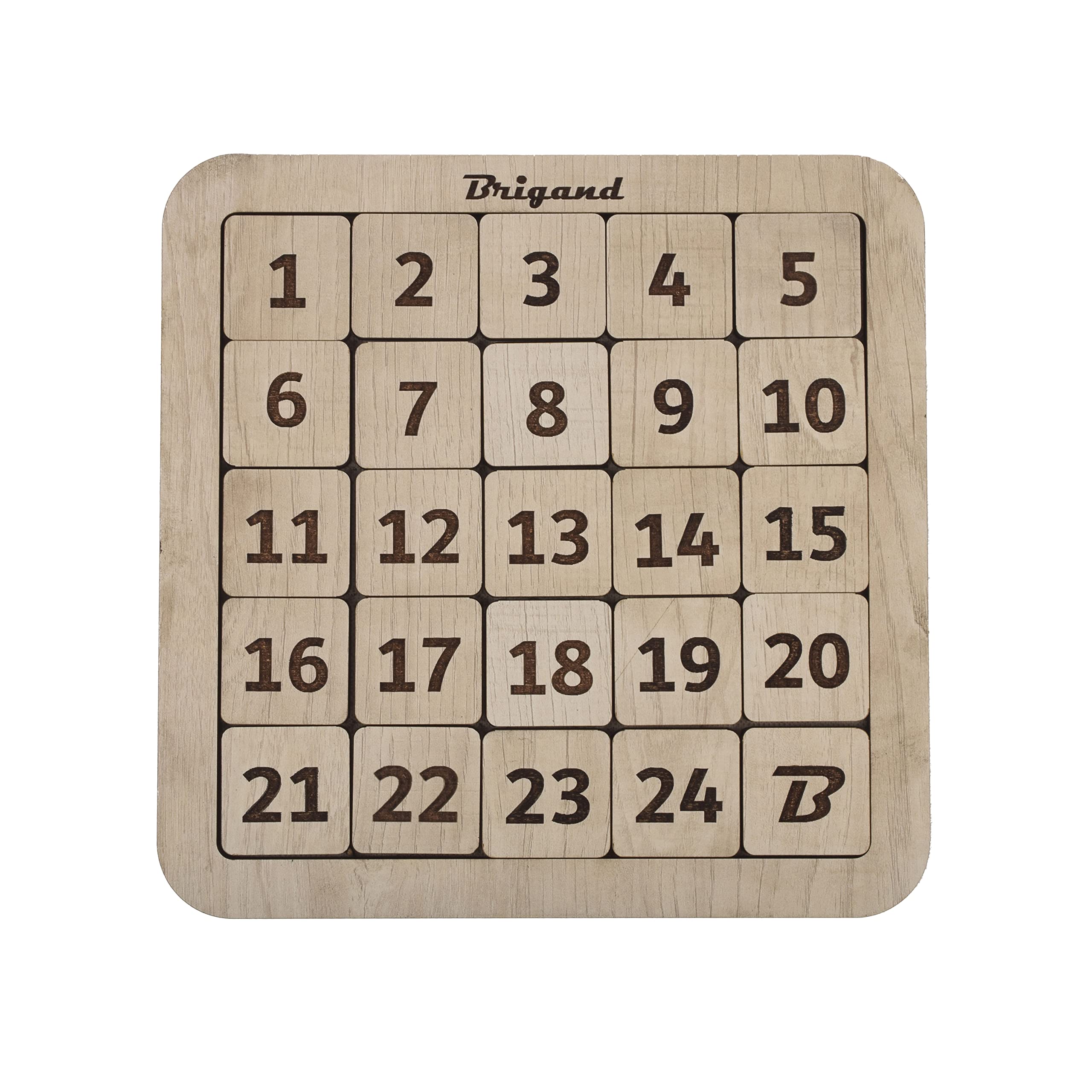 Buy Mezco Wooden Number Slide Fifteen Puzzle for Kids and Adults, Brain ...