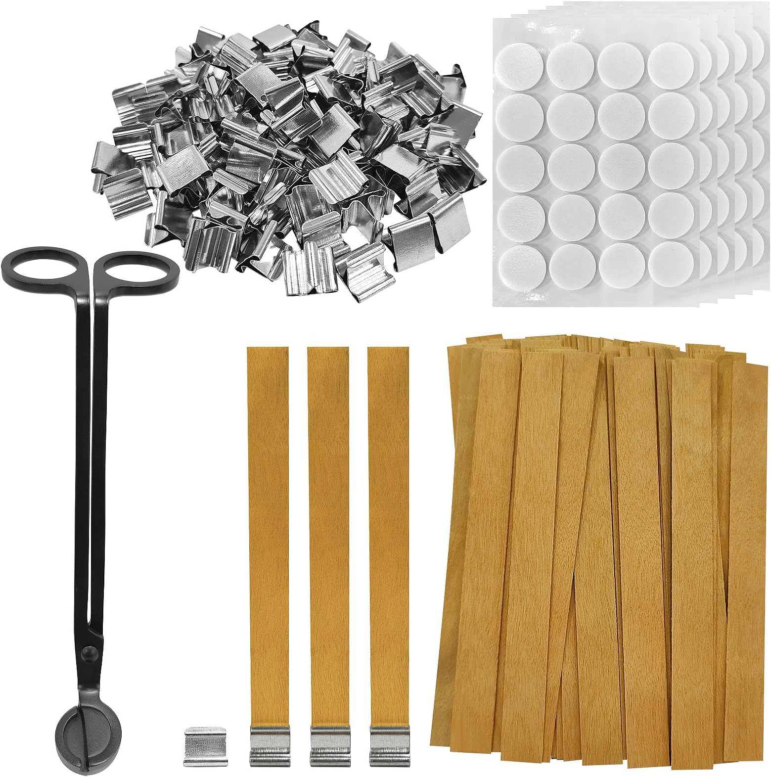 Amazon.com: MAQIHAN 100 Wood Wicks for Candles Making - Smokeless ...