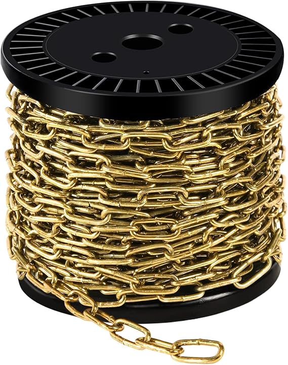 Amazon.com: 50 ft 1/12" Metal Hanging Chains Gold Bronze Decorative ...