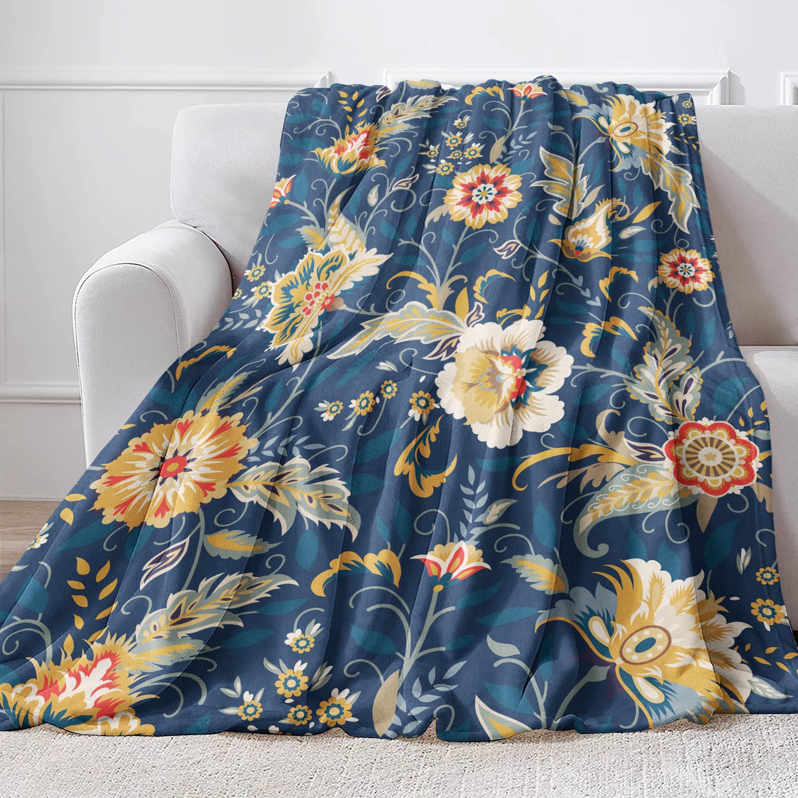 Amazon.com: BTZO Wildflowers Floral Blanket,Flower Pattern Throw ...