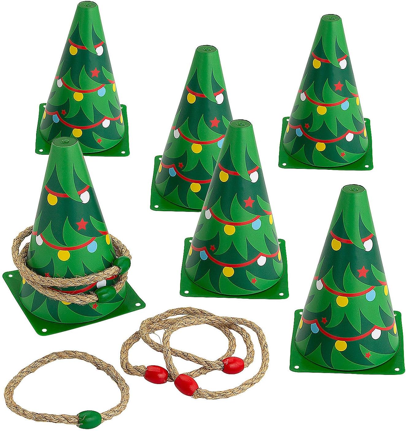 Amazon.com: Fun Express Christmas Tree Cone Ring Toss Game : Sports ...