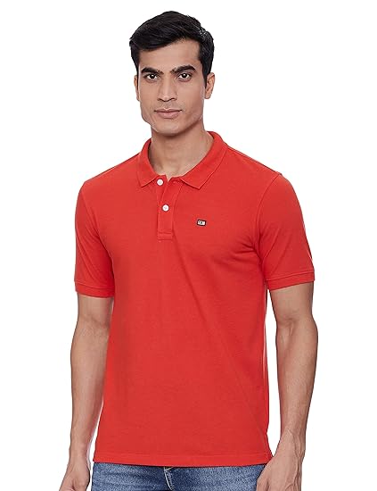 Buy Arrow Sports Men's Solid Regular Polo Shirt (ASAATS3557_Coral XL ...