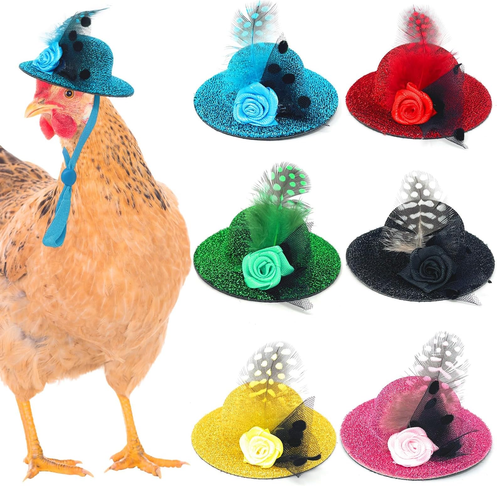 Amazon.com : 8 Pieces Hens Helmet Chicken Helmet Pet Safety Helmet ...