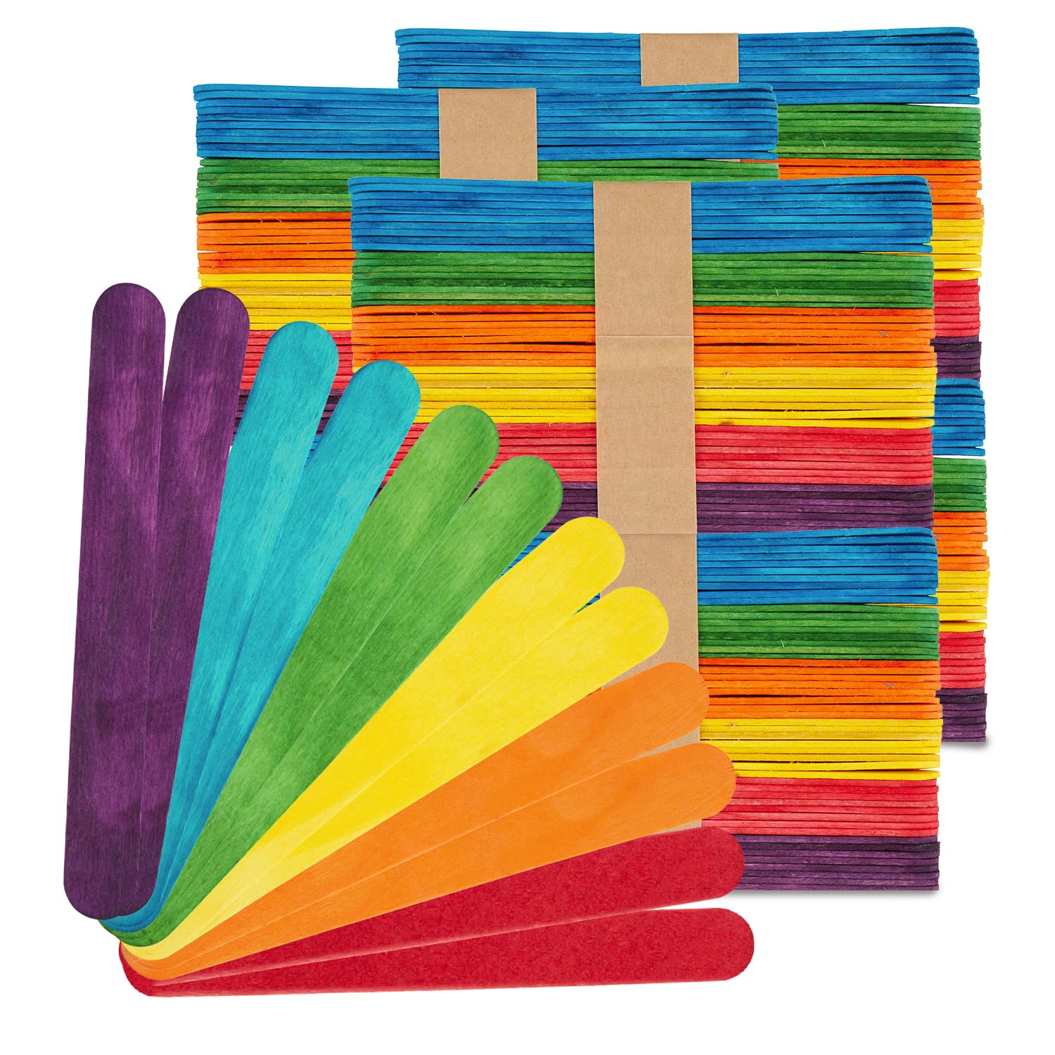 Snapklik.com : Hygloss Jumbo Colored Craft Sticks 6-Inch - 500 Count ...
