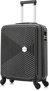 Flymax 55x40x20 4 Wheel Super Lightweight Cabin Luggage Suitcase Hand ...