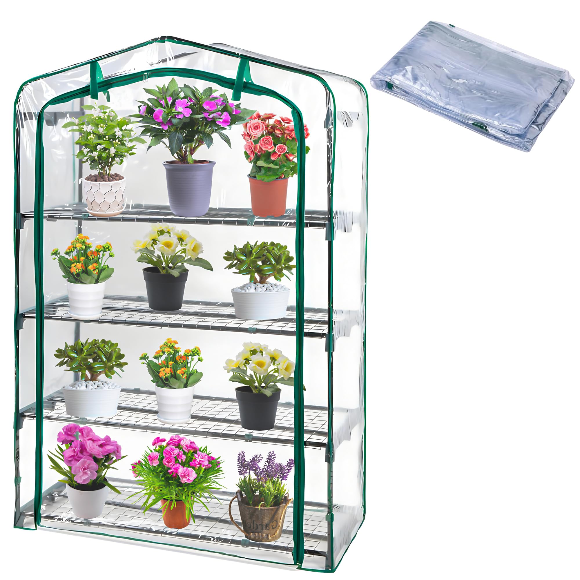 Snapklik.com : DECOHS Extra Wide 4 Tier Greenhouse Replacement Cover ...