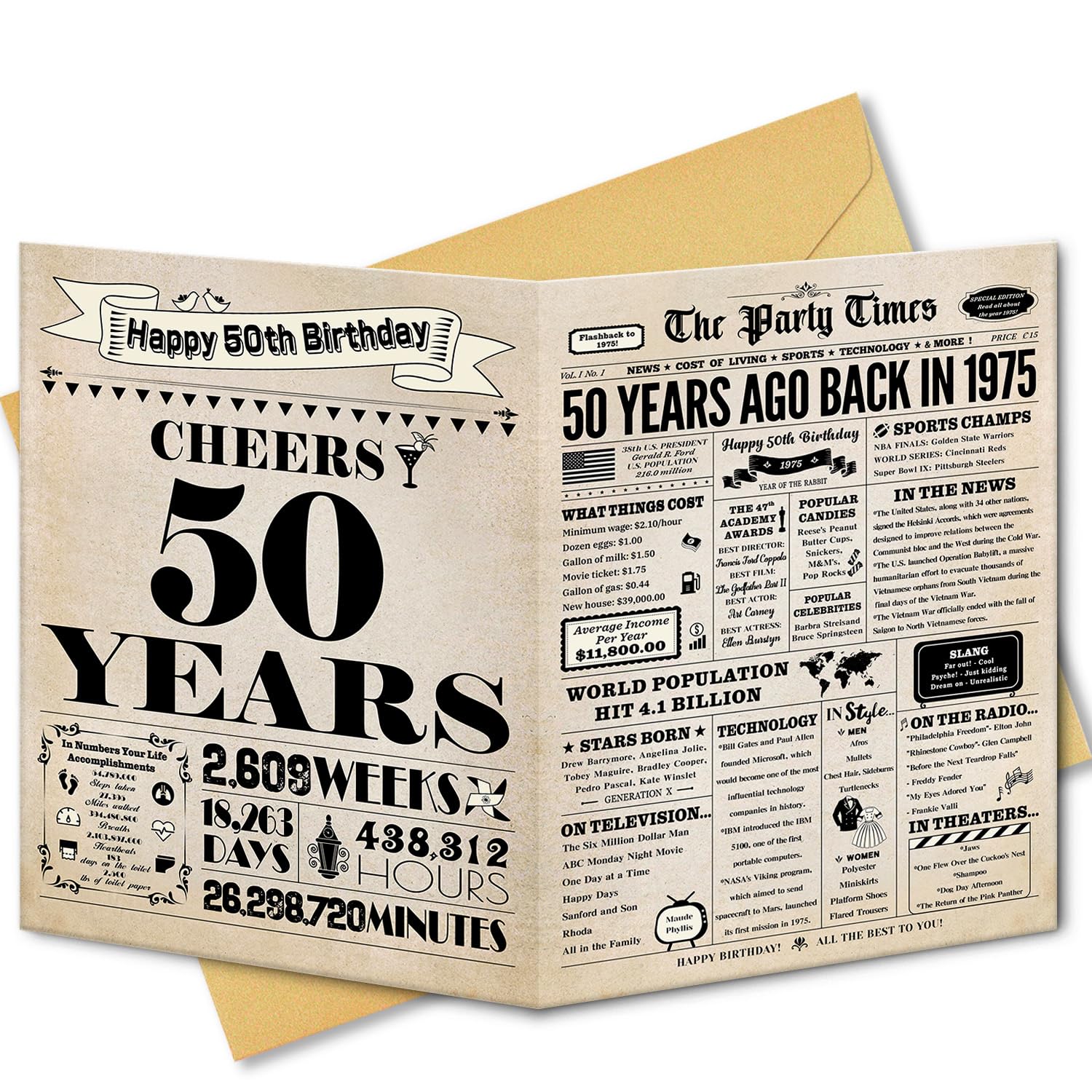 Snapklik.com : 50th Birthday Card, 50th Birthday Gifts For Women Men ...