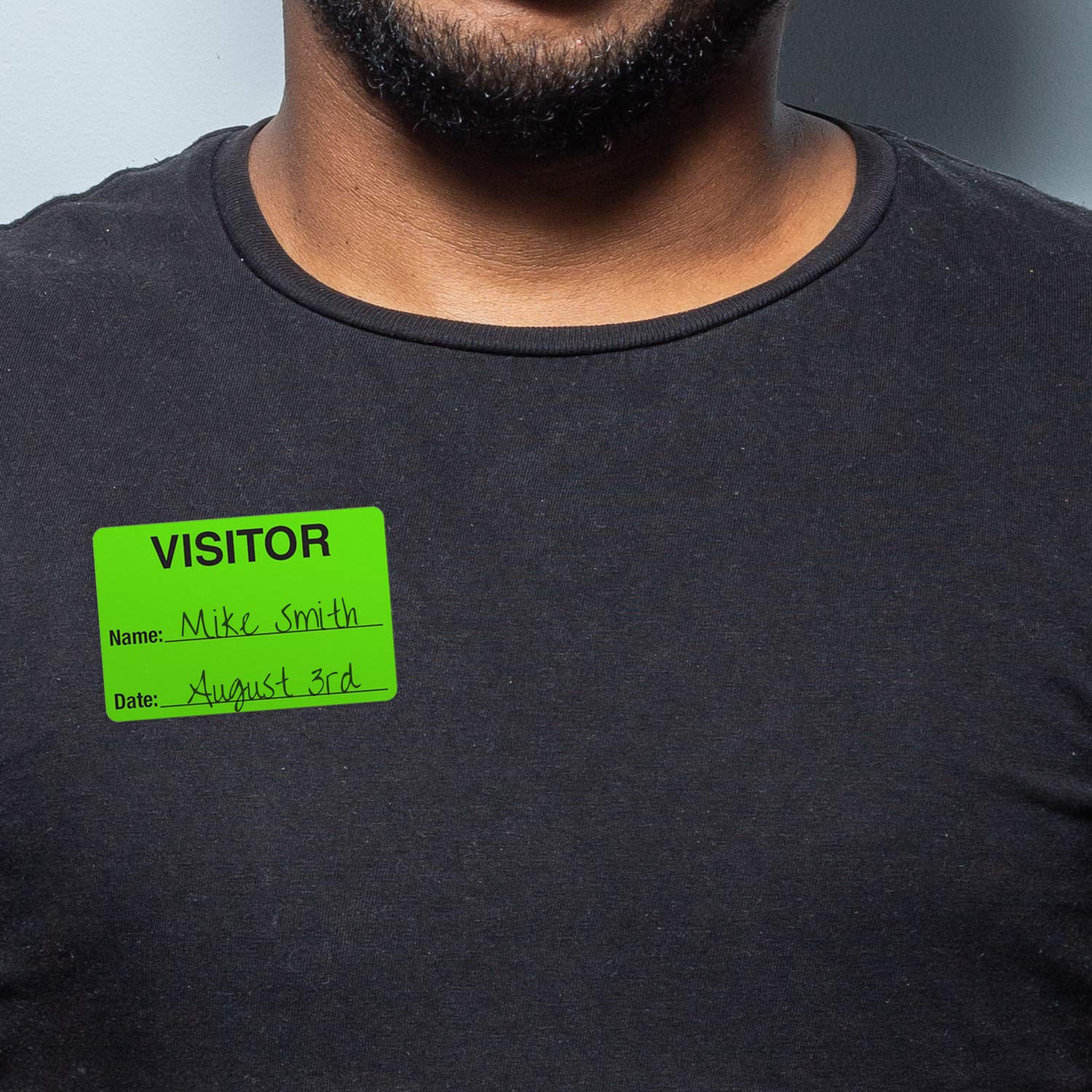 Snapklik.com : Green Visitor Pass / 500 Fluorescent Green Visitor ...