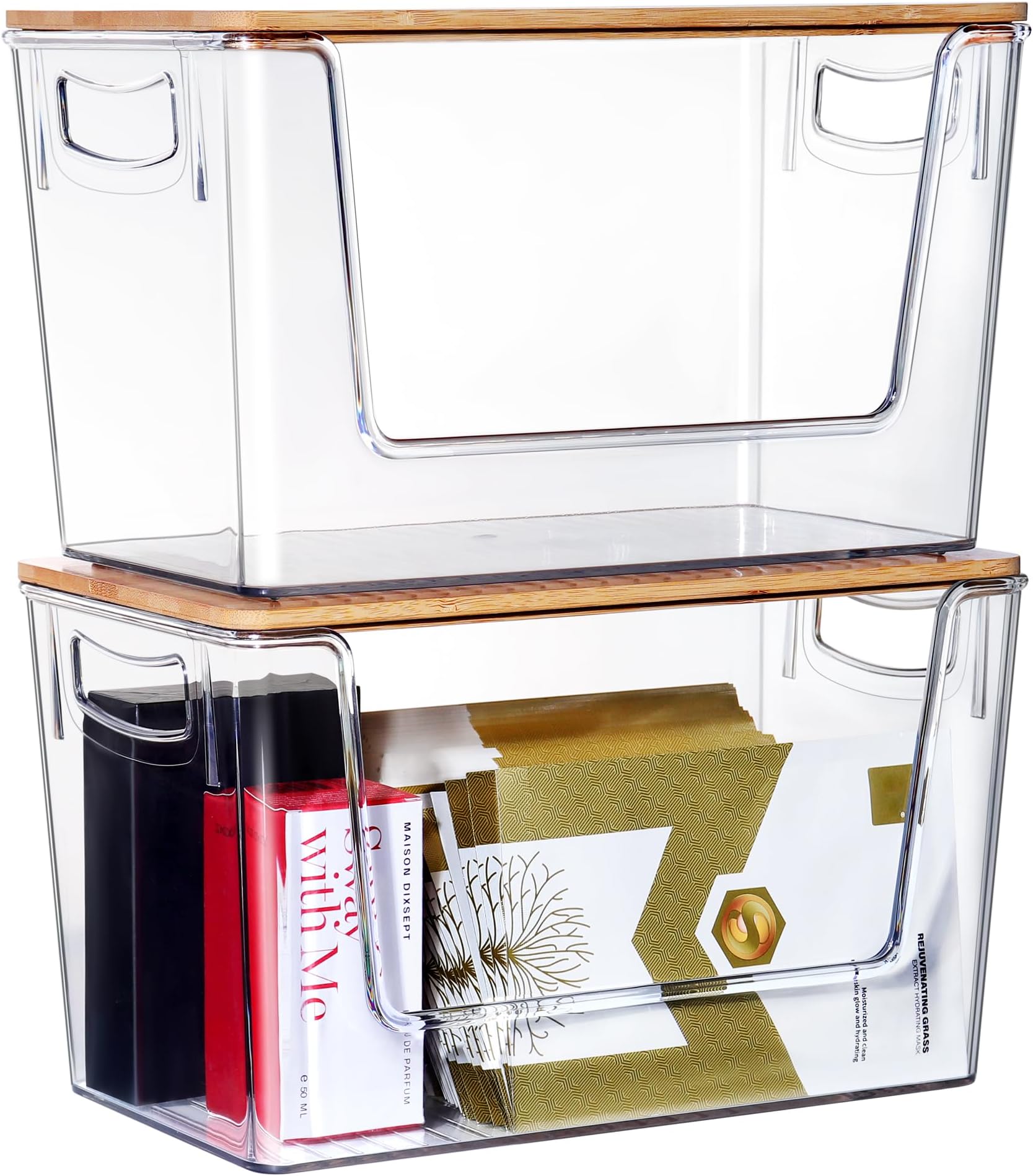 Amazon.com: iDesign Recycled Plastic Crisp Storage Bin with Lid and ...