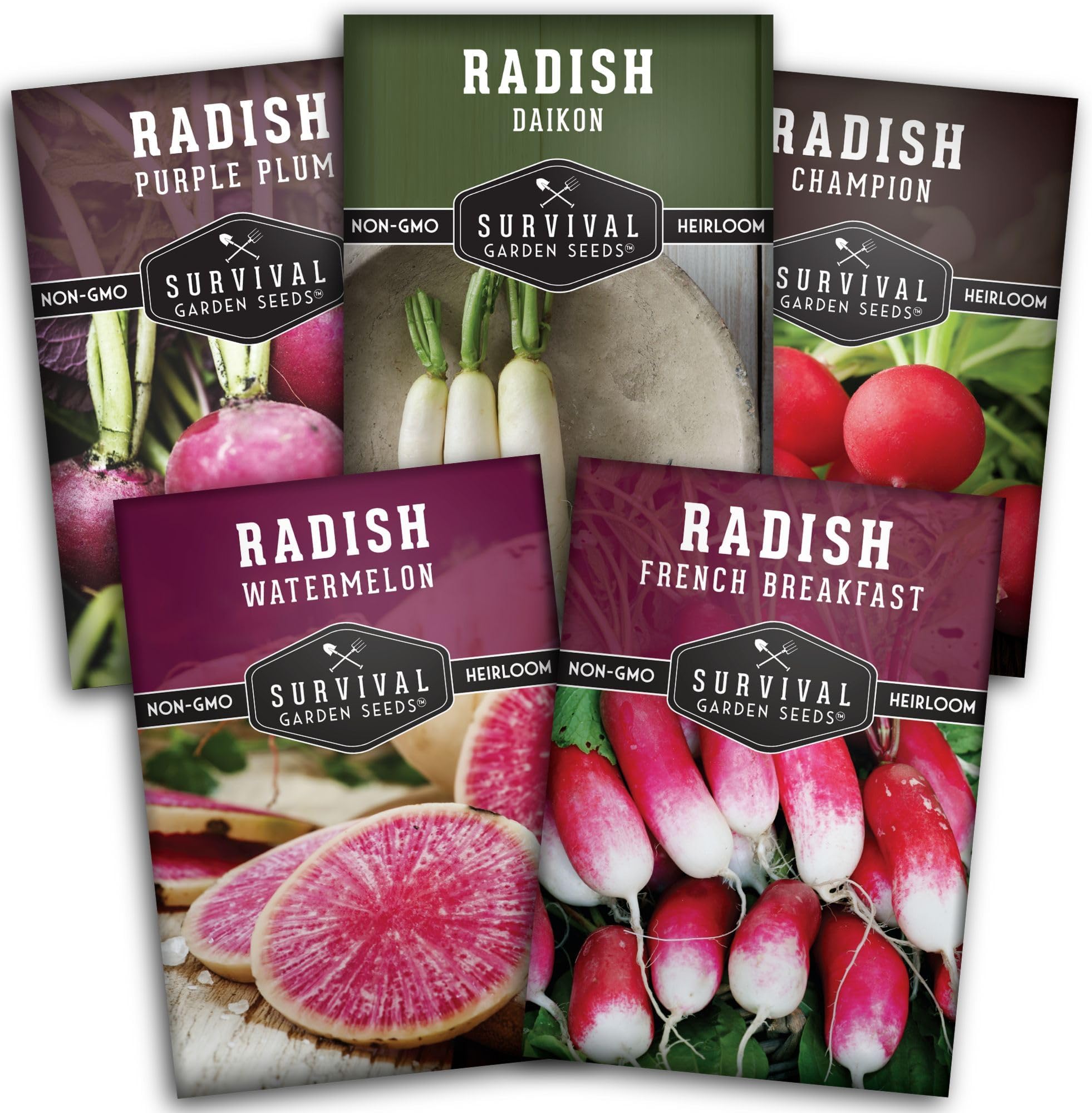 Amazon.com : 7 Types Radish Seeds Pack for Planting -900+ Including ...