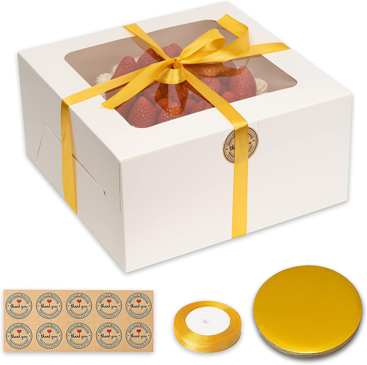 Amazon.com: HAUS SPIRIT Grease Proof Cake Boxes 10 inch with Cake ...