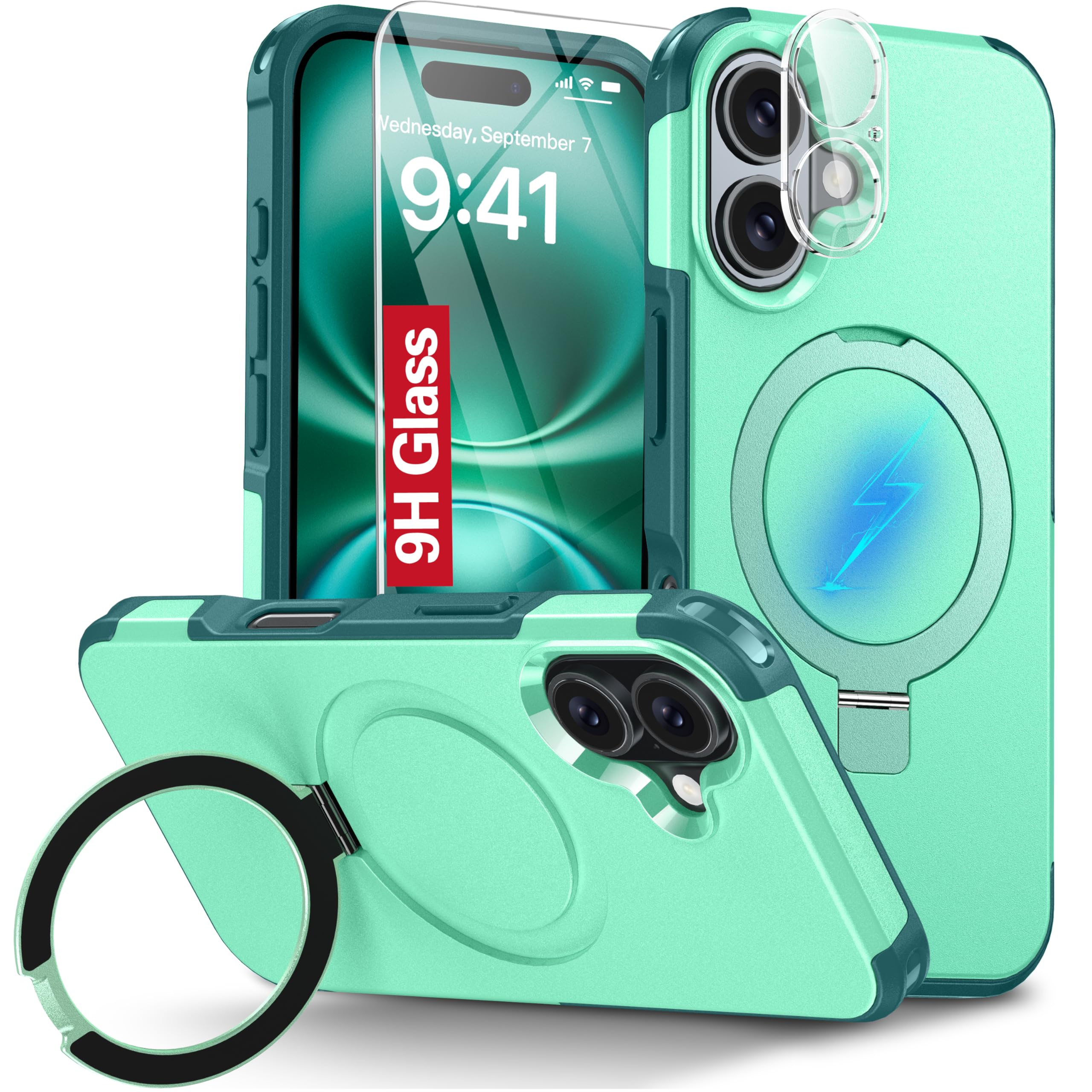 Amazon.com: Oterkin Magnetic for iPhone 16 Plus Case Compatible with MagSafe [Foldable Invisible ...